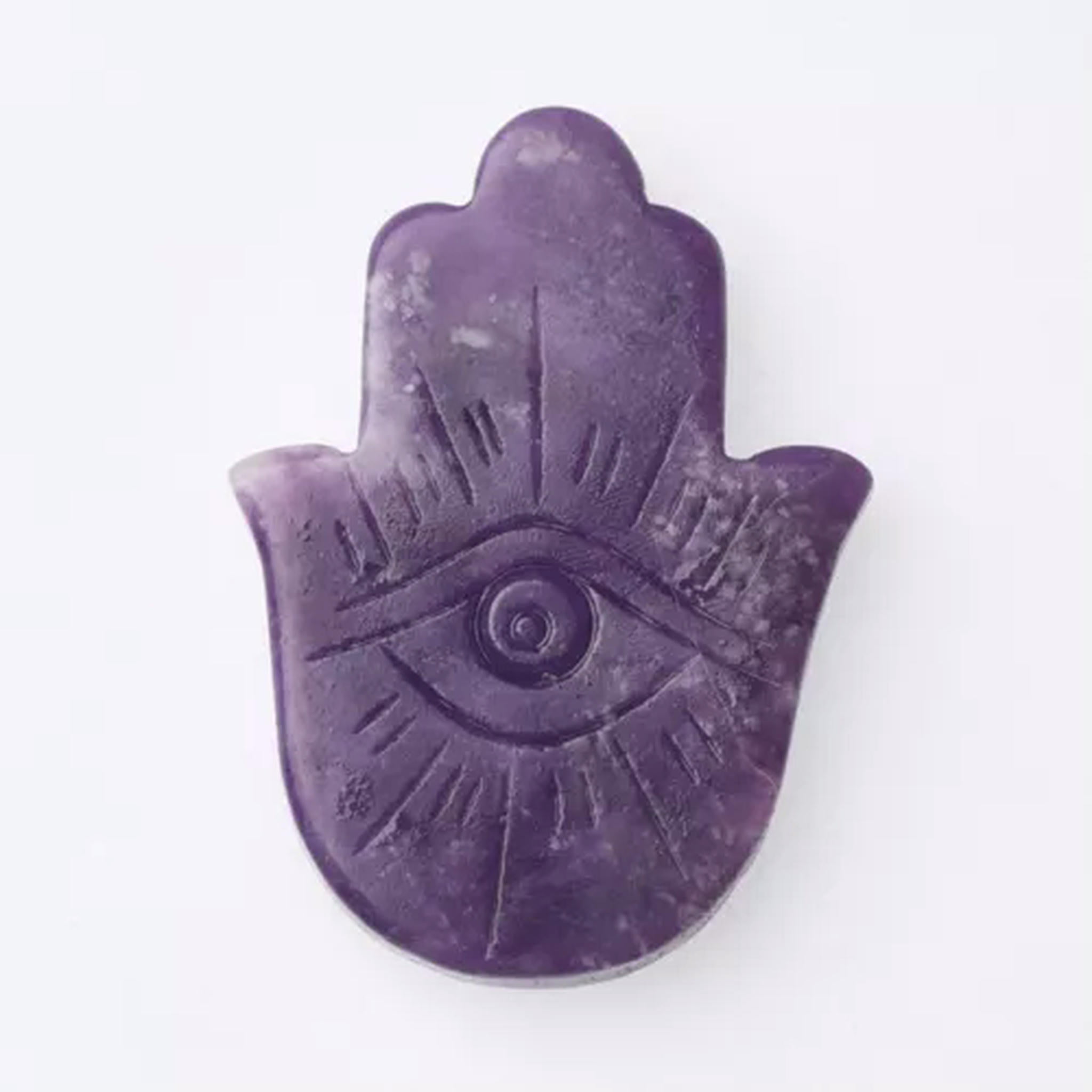 EOEMY Natural Crystal Devil'S Eye Carving Fatima Hamsa Hand Stone Craft ...