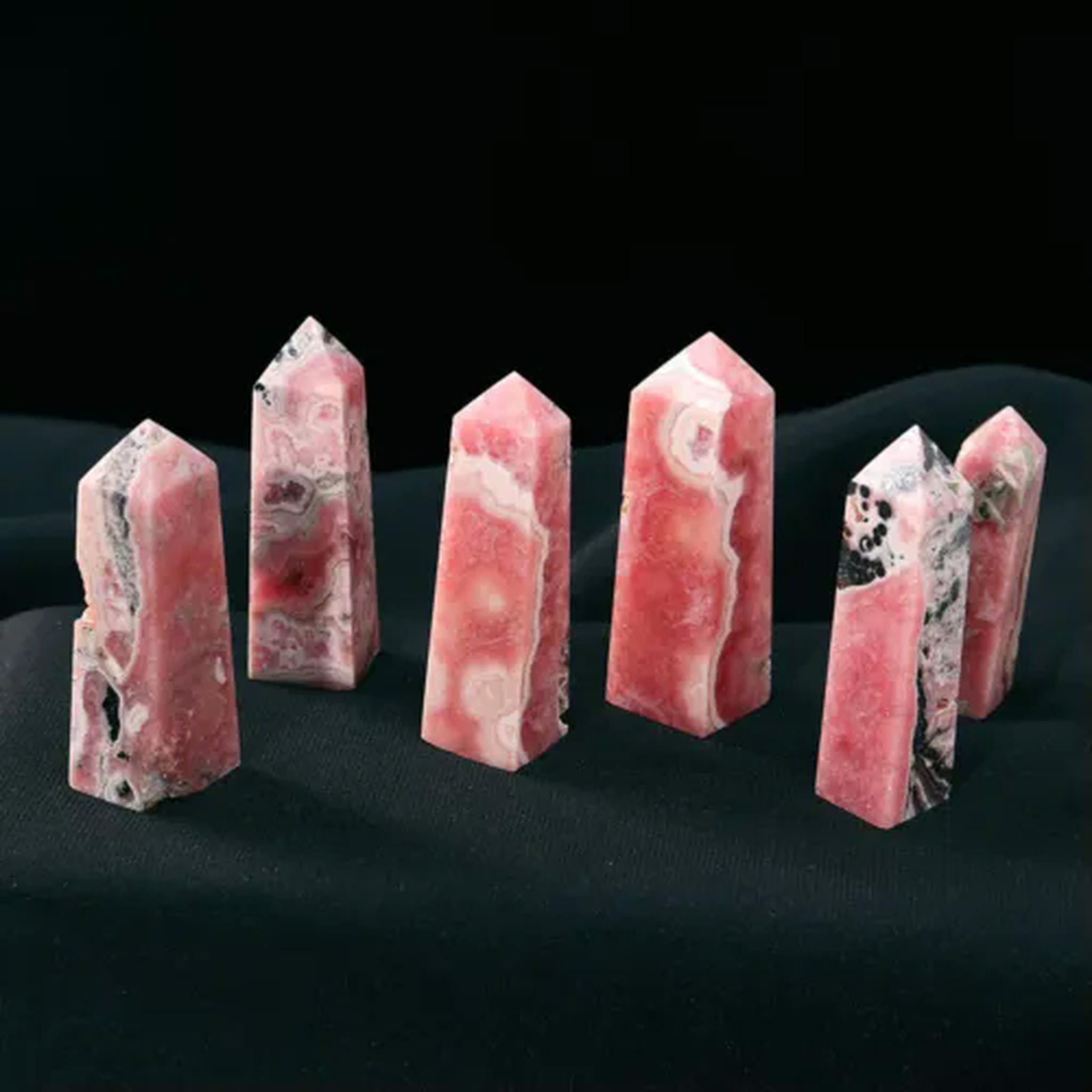 EOEMY Natural Crystal Rhodochrosite Single Pointed Hexagonal Quartz ...