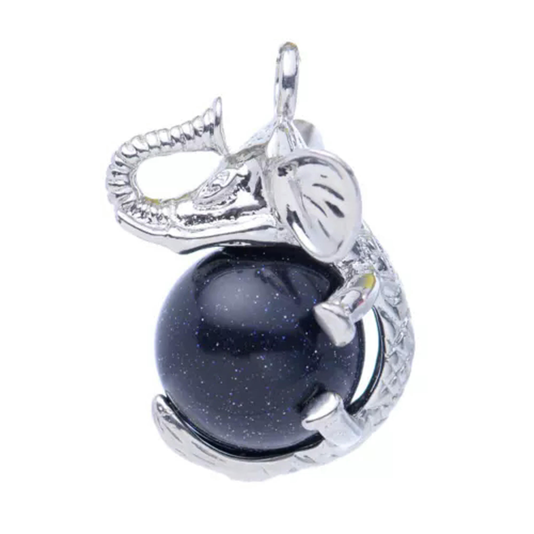 EOEMY Natural Elephant Chakra Stone Crystal Sphere Pendant Charms Reiki ...