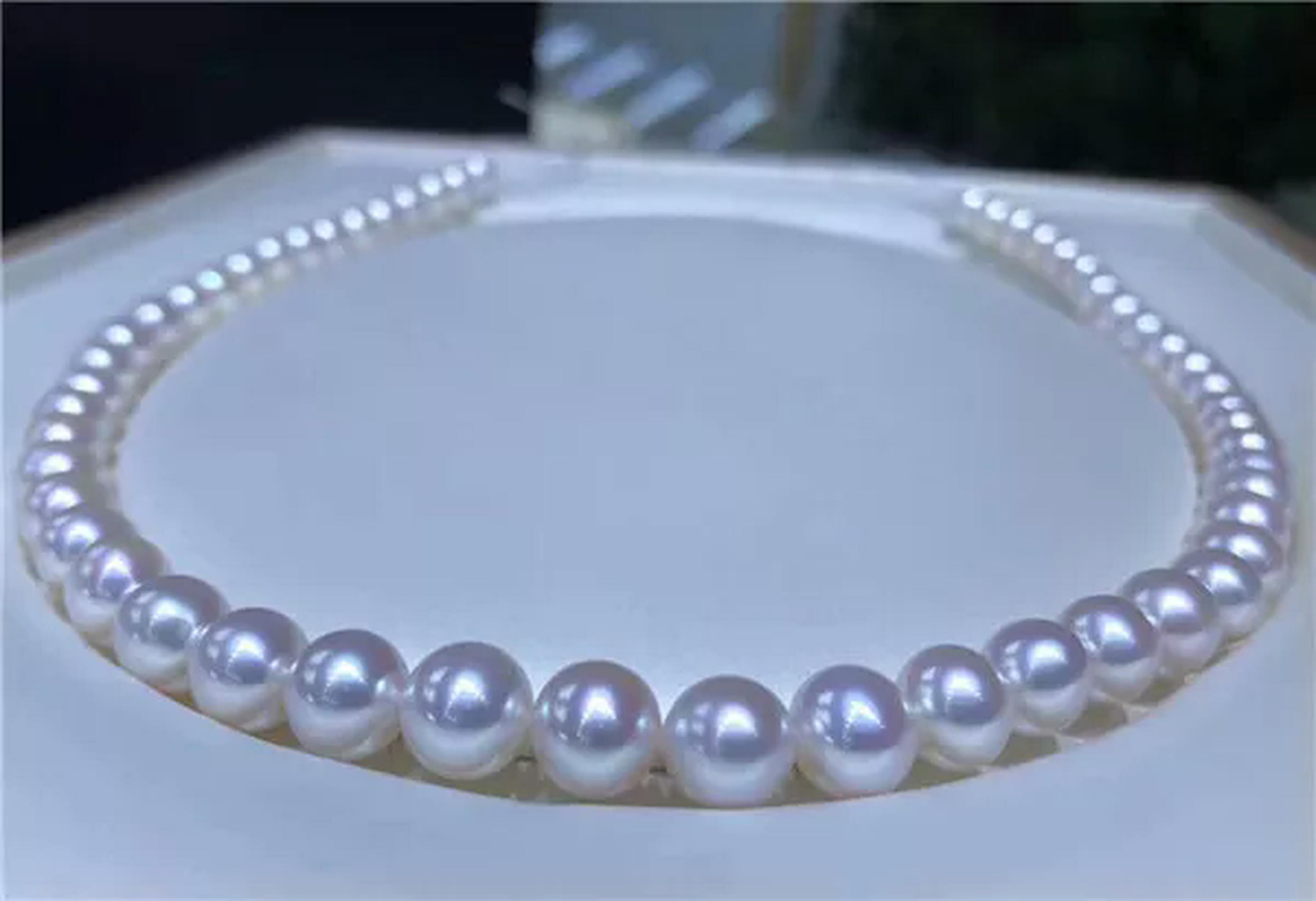 EOEMY Natural Fresh Water 8-9mm Edison White Peals Necklaces For Women ...