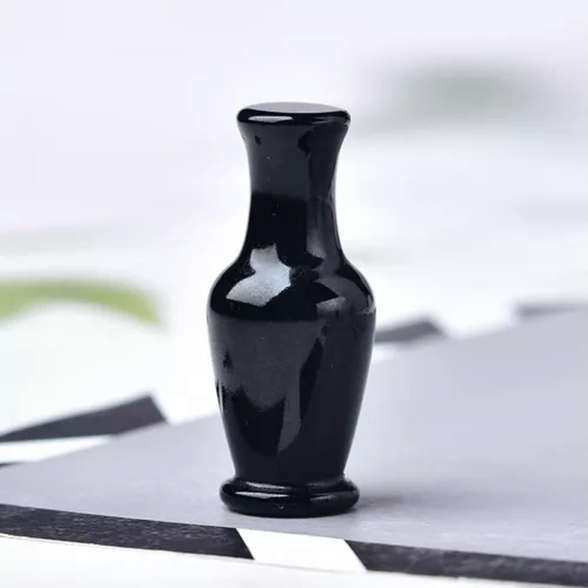 EOEMY Natural Healing Quartz Crystal Carved Flower Vase Mineral Reiki ...