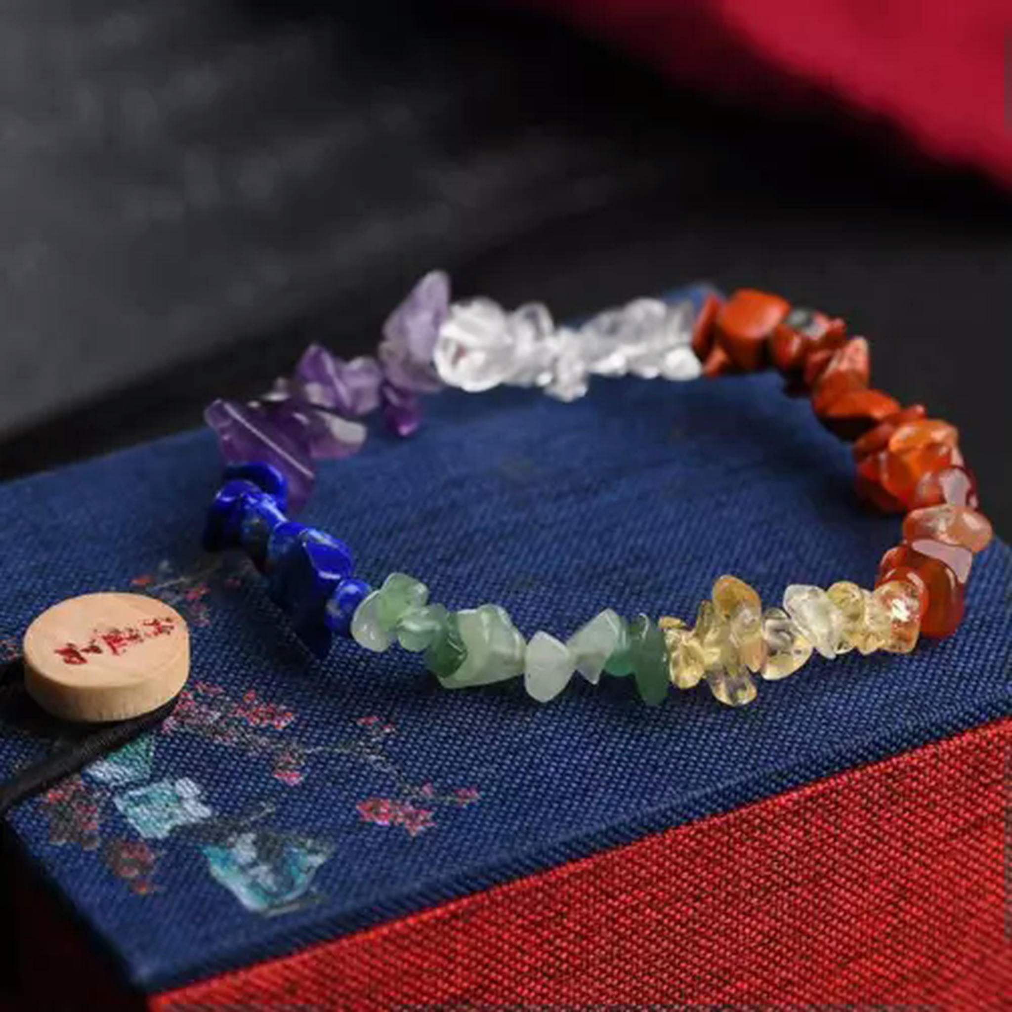 EOEMY Natural Quartz Crystal Crushed Stone Stretchy Hand Strings Energy ...