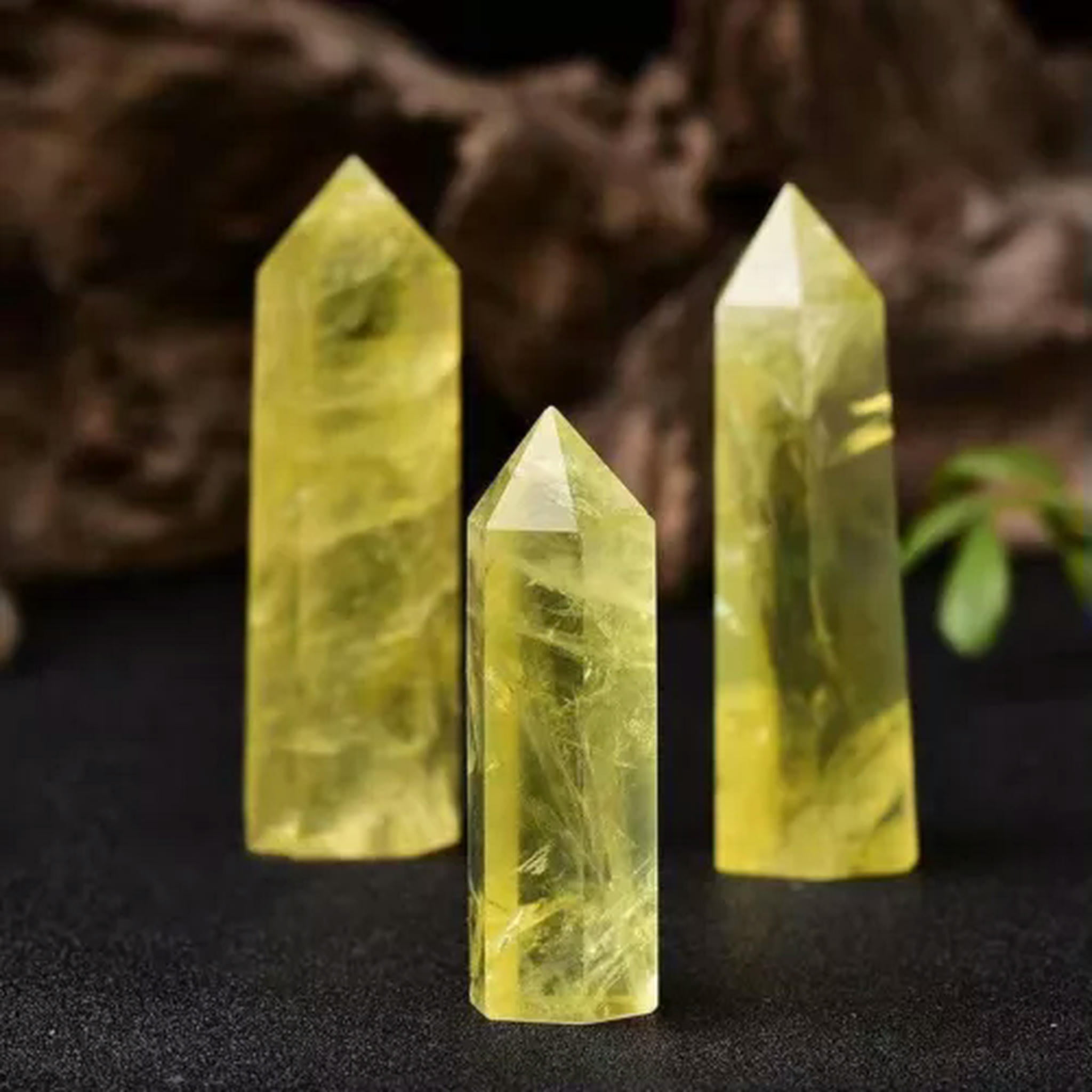 EOEMY Natural Quartz Crystal Point Wand Hexagonal Stone Tower Obelisk ...