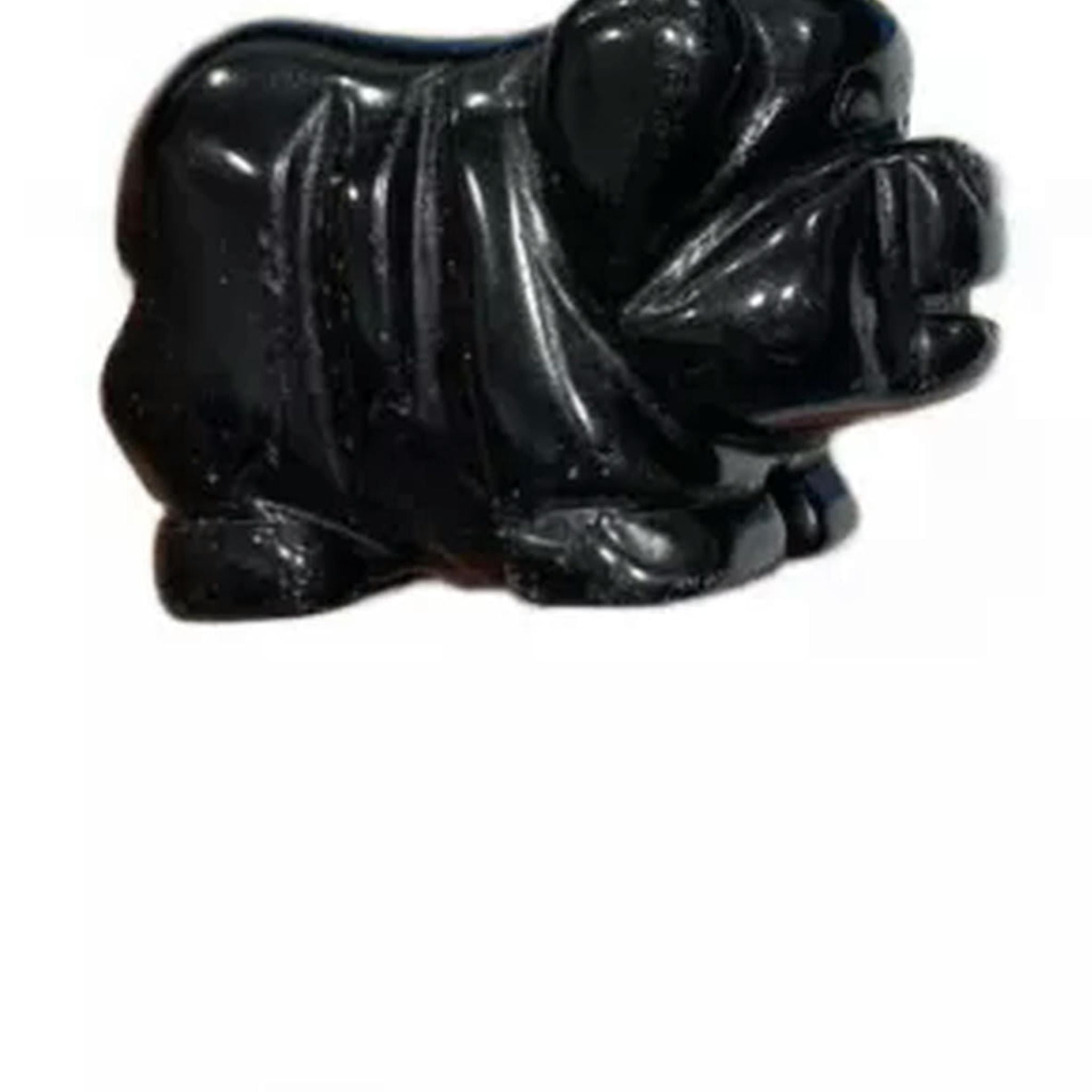 EOEMY Natural Quartz Crystal Skull Carved Pig Healing Stone Wild Boar ...