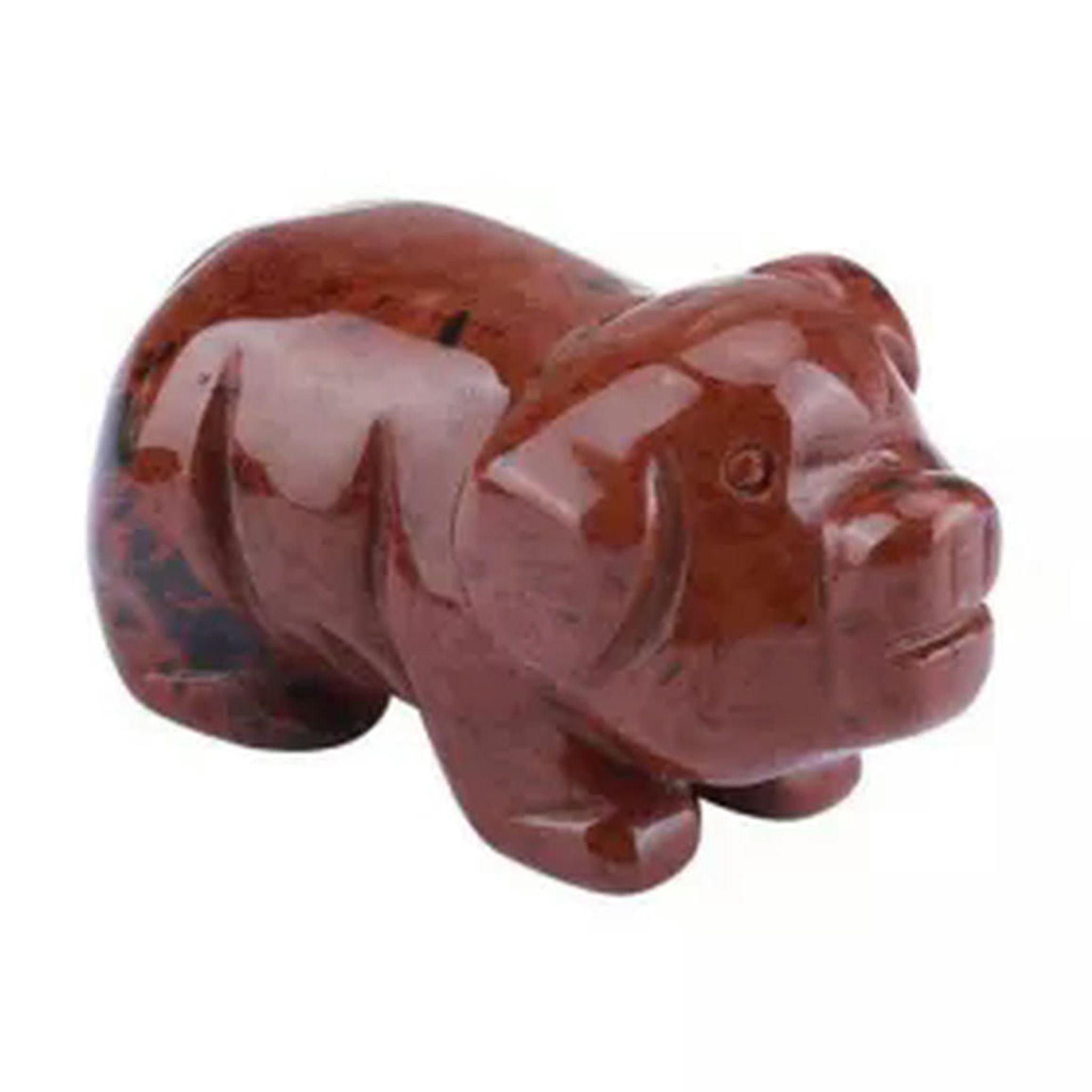 EOEMY Natural Quartz Crystal Skull Carved Pig Healing Stone Wild Boar ...