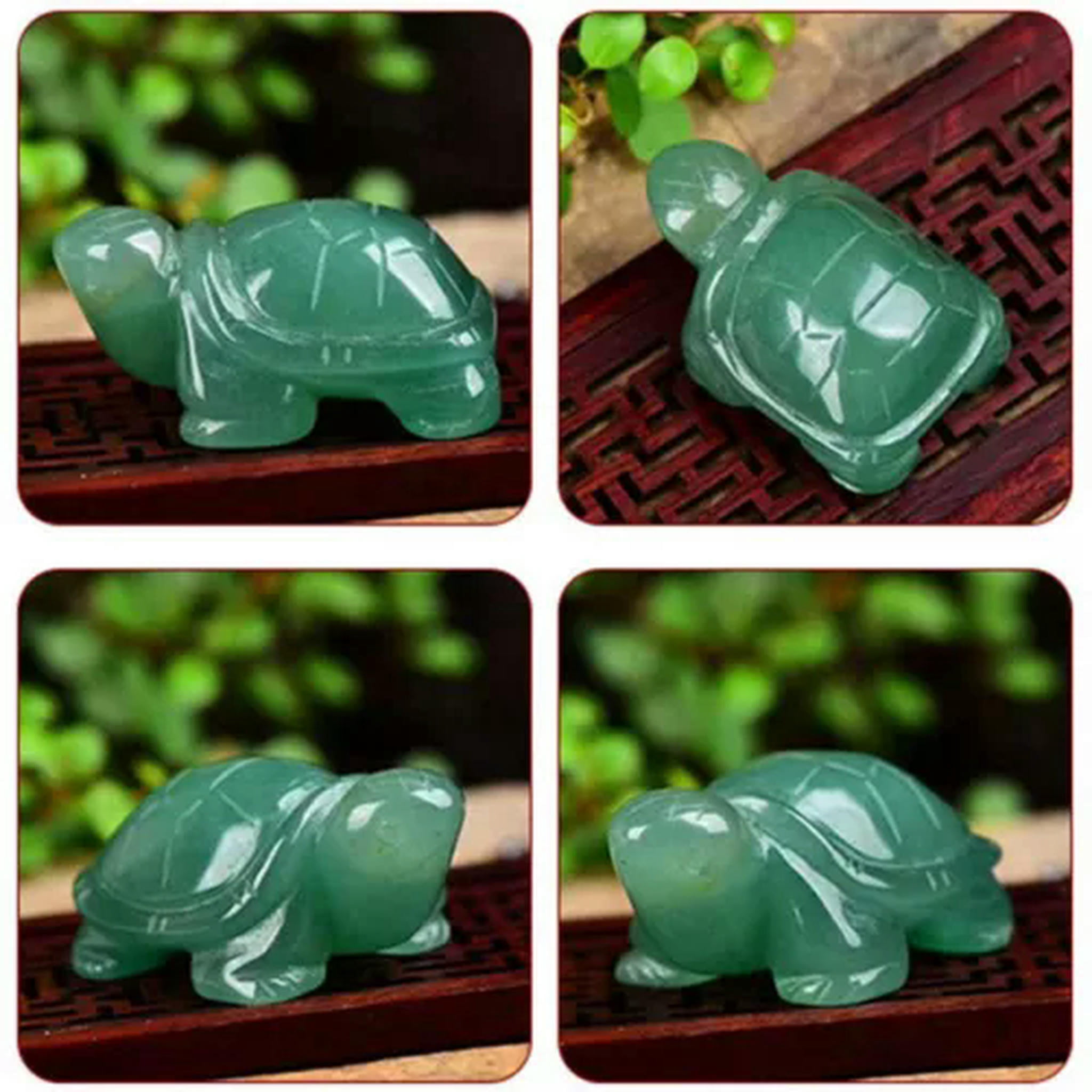 EOEMY Natural Quartz Crystal Tortoise Carved Longevity Healing Gemstone ...