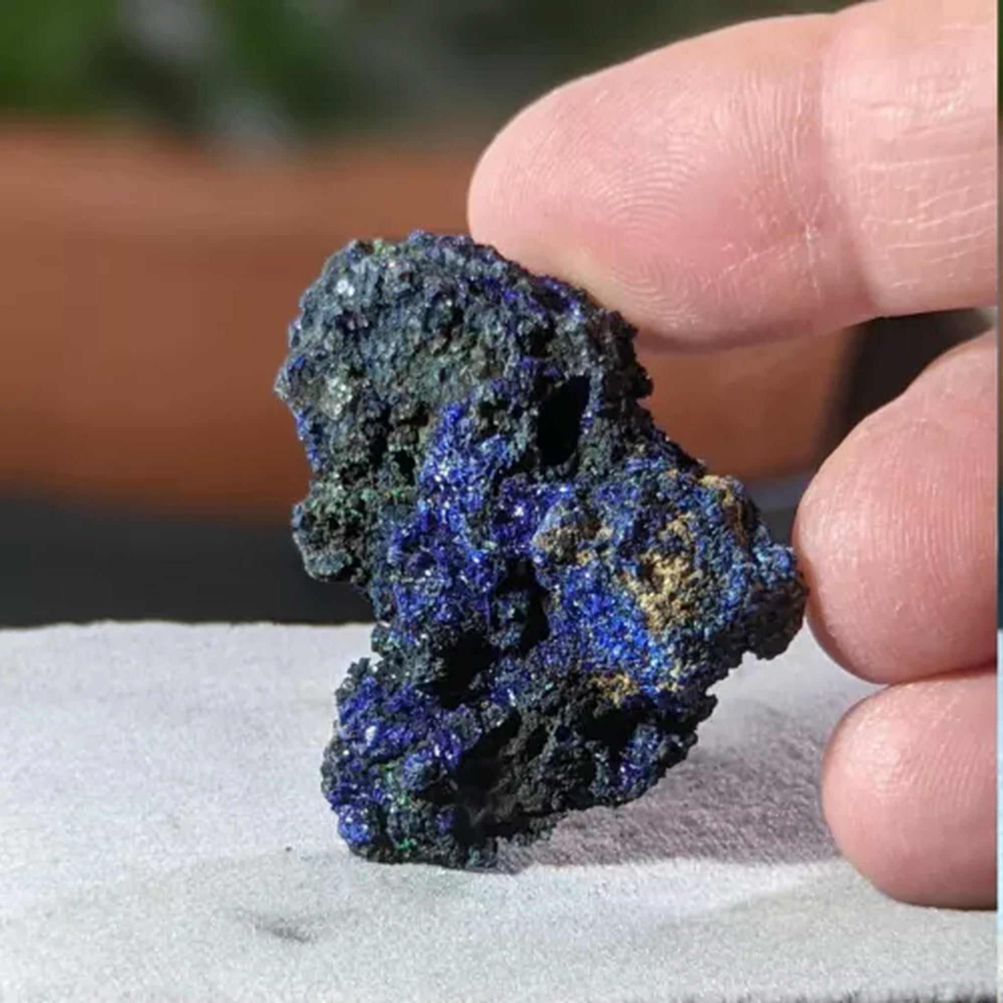 EOEMY Natural Raw Azurite Malachite Mineral Specimen Geode Crystal ...