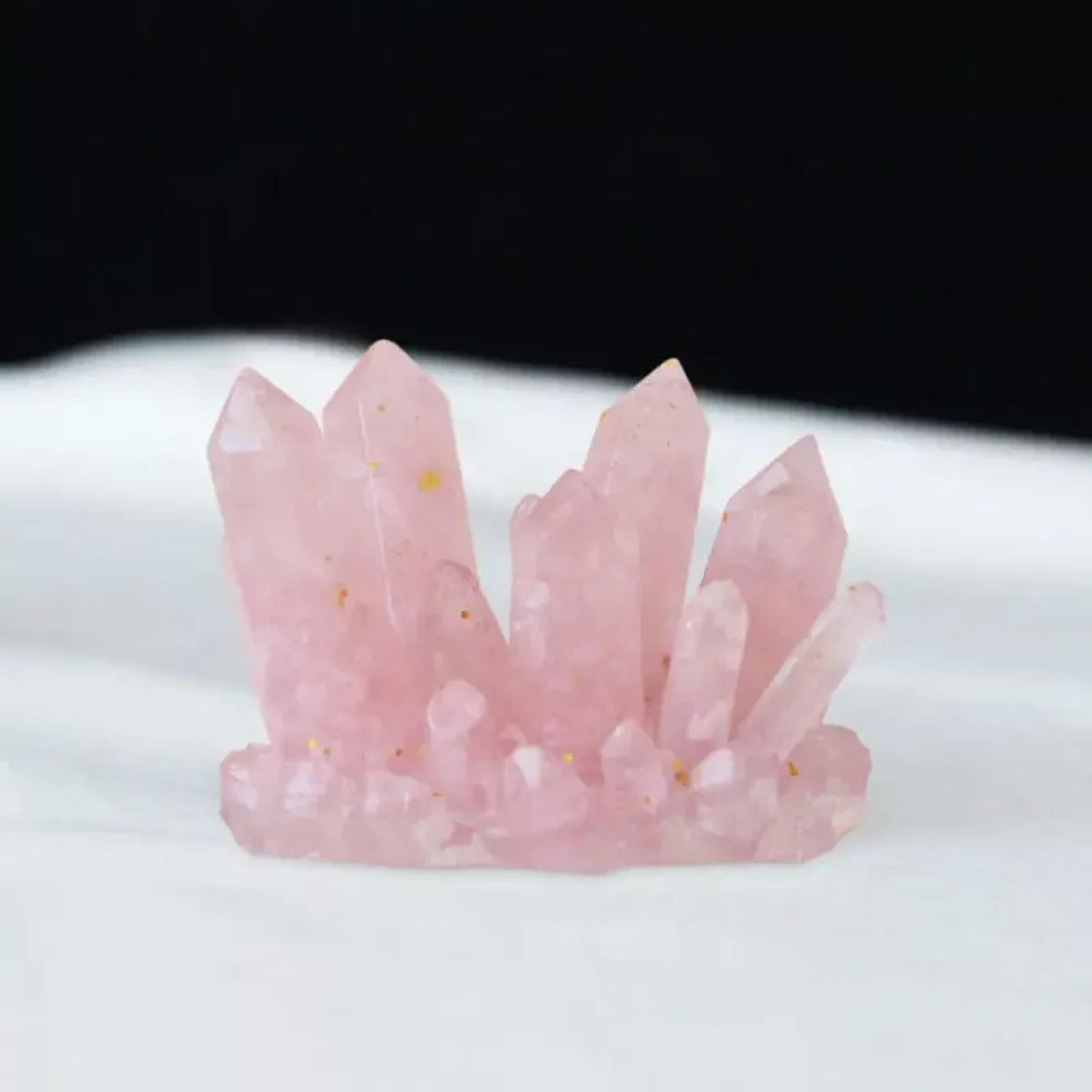 EOEMY Natural Rose Quartz Crystal Macadam Epoxy Resin Drop Glue Cluster ...