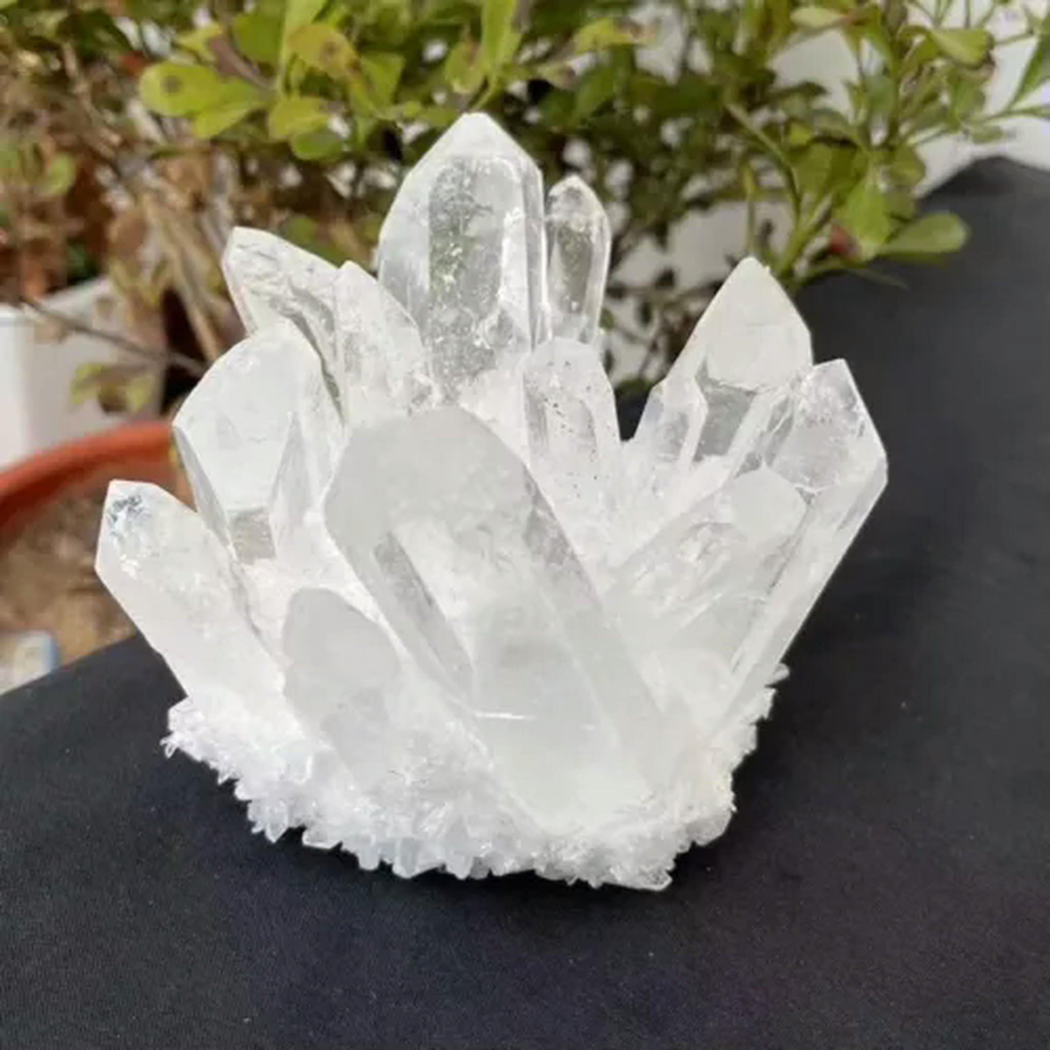 EOEMY Natural White Clear Quartz Cluster Healing Energy Crystal Point ...