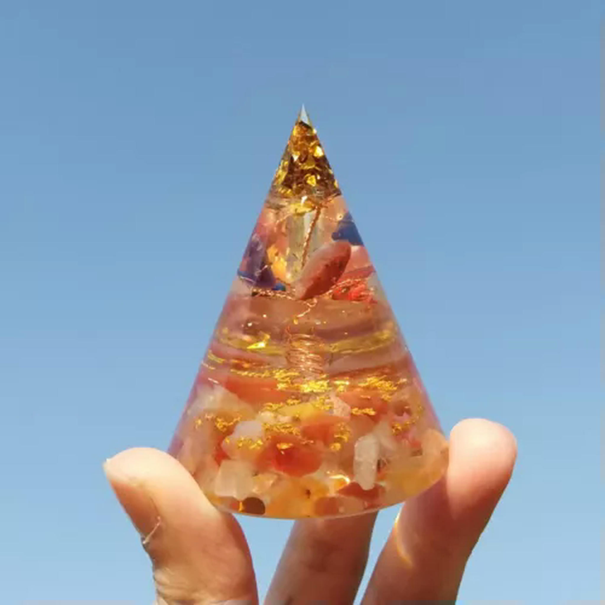 EOEMY Orgone Cone Energy Generator Tower Home Reiki Healing Chakra Tree ...