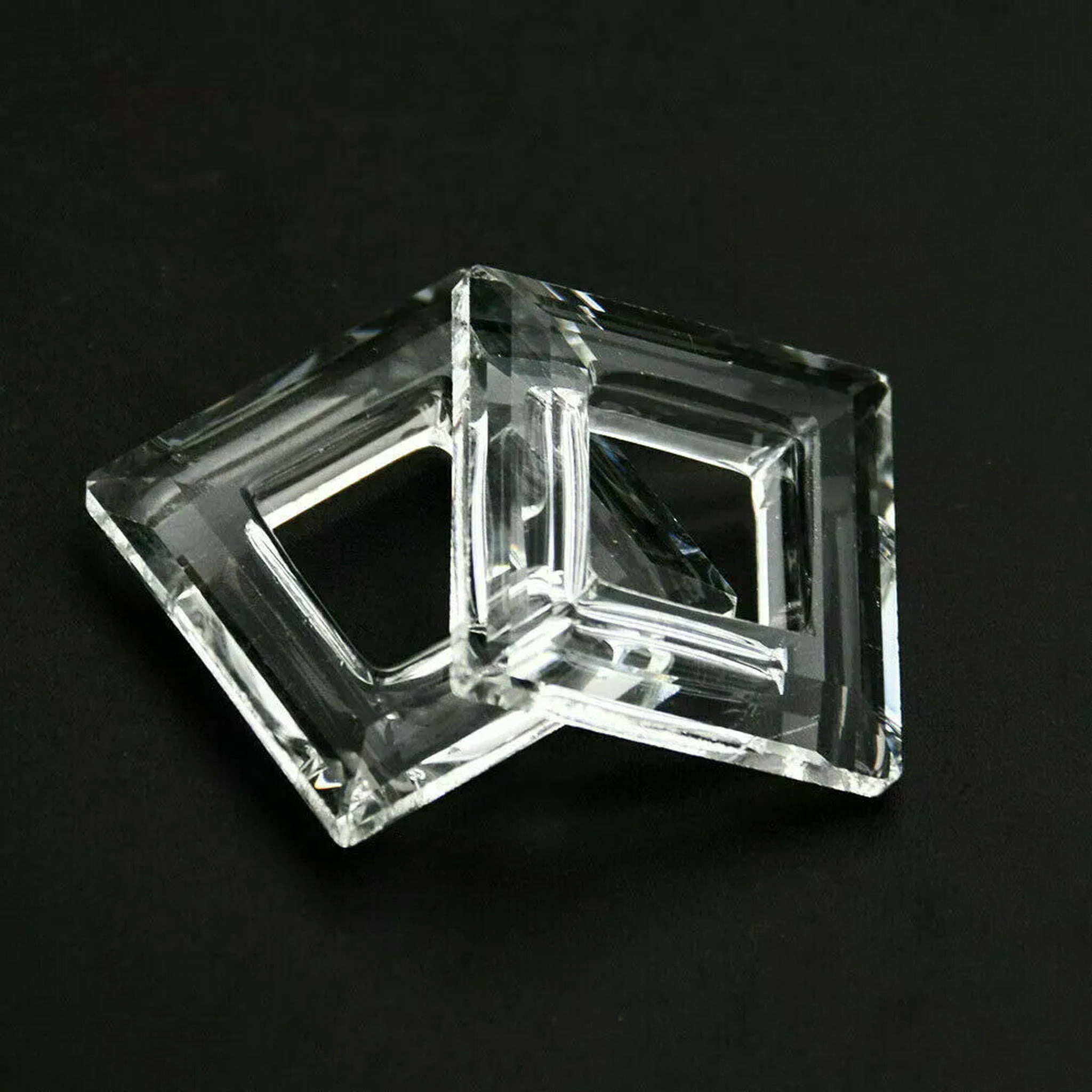 EOEMY Rainbow Maker 5Pc Square Hollow Out Prism Glass Crystals ...