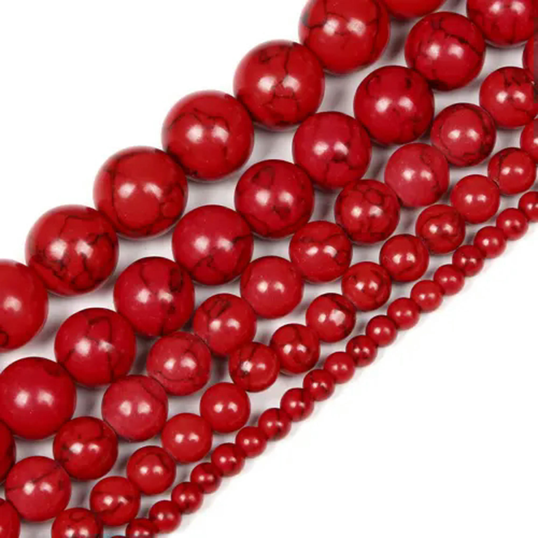 EOEMY Rose Red Stripe Agates Tourmaline Tiger Eye Natural Stone Beads ...