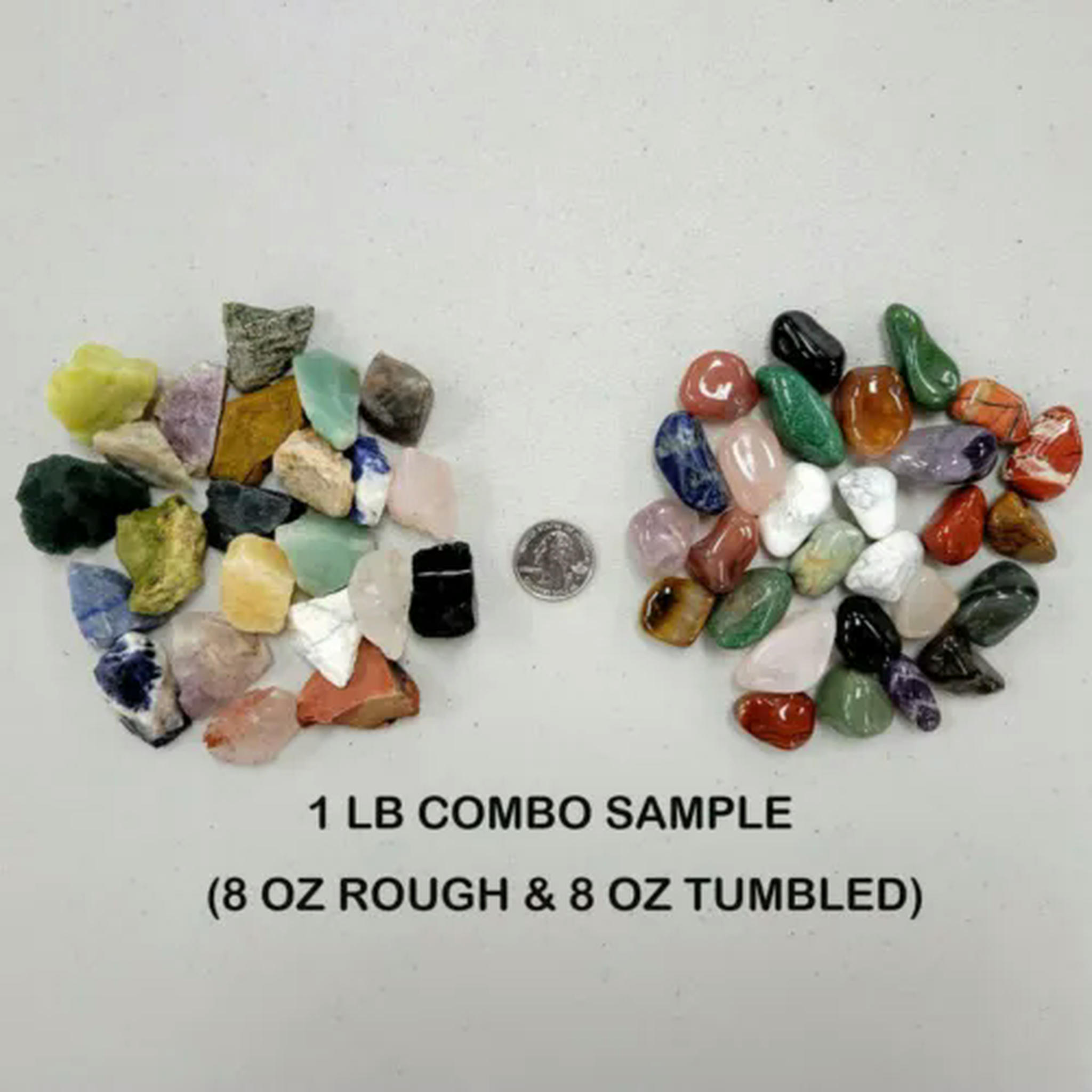EOEMY Rough & Tumbled Crystals Mix, Assorted Natural Gems Stones ...
