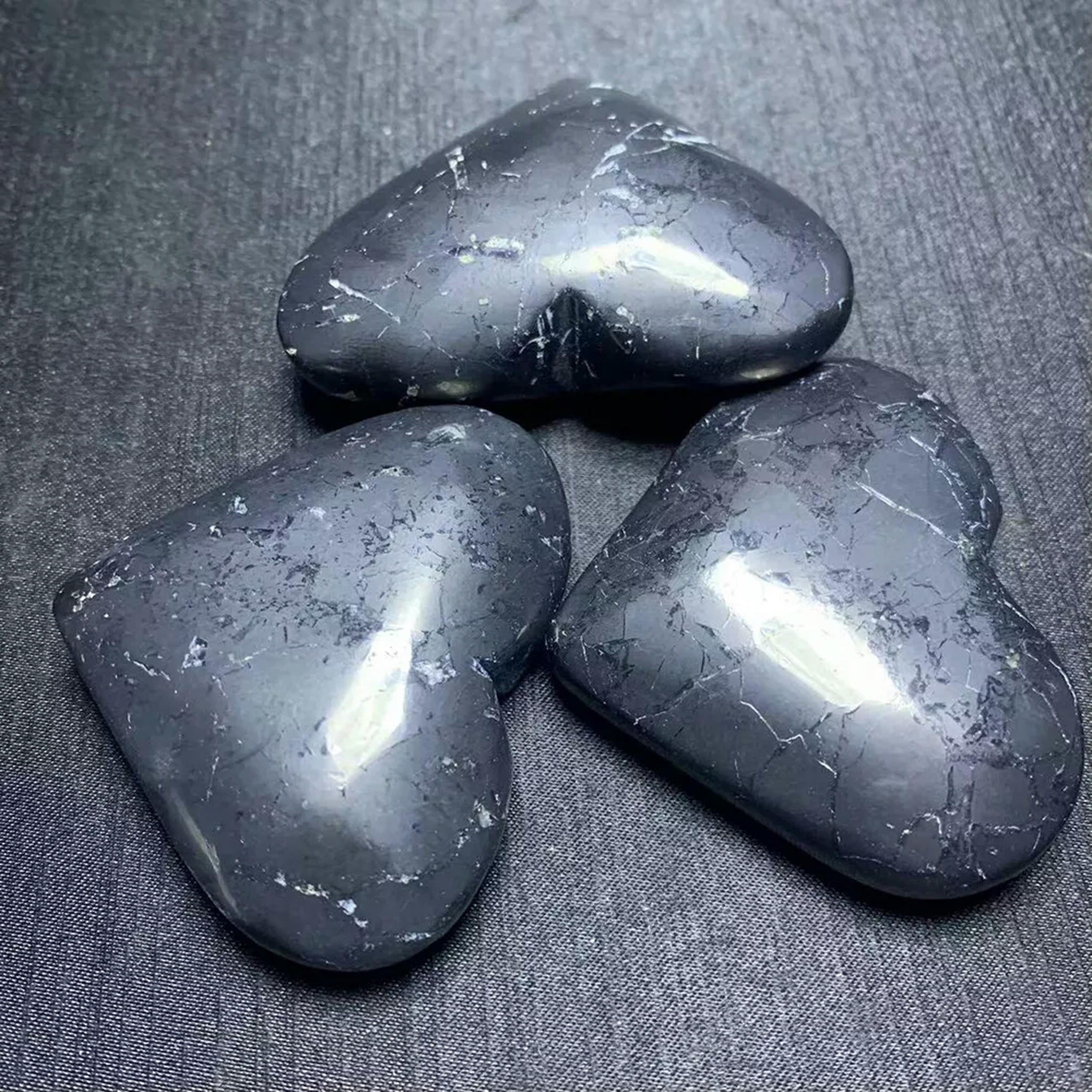 EOEMY Shungite Shungit Heart Stone Crystal Polished Emf Protection New ...
