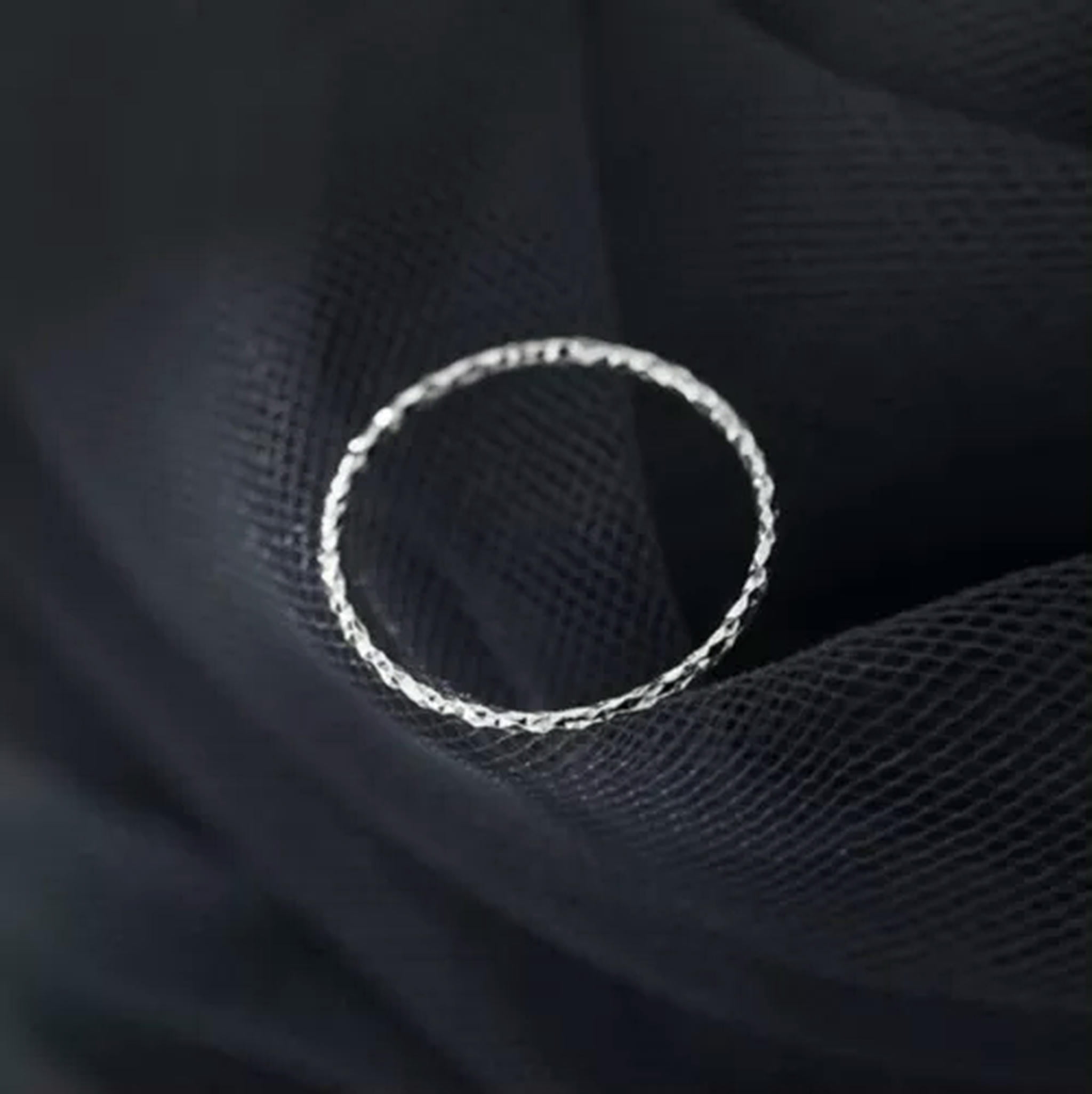 EOEMY Sterling Silver Diamond Cut Thin Skinny Knuckle Midi Pinkie Thumb ...