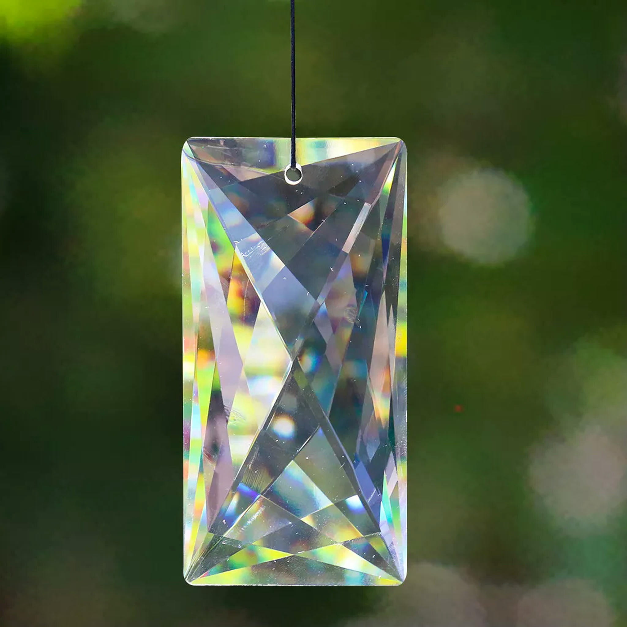 EOEMY Suncatcher 120mm Clear Largr Rectangular Prism Glass Crystal ...