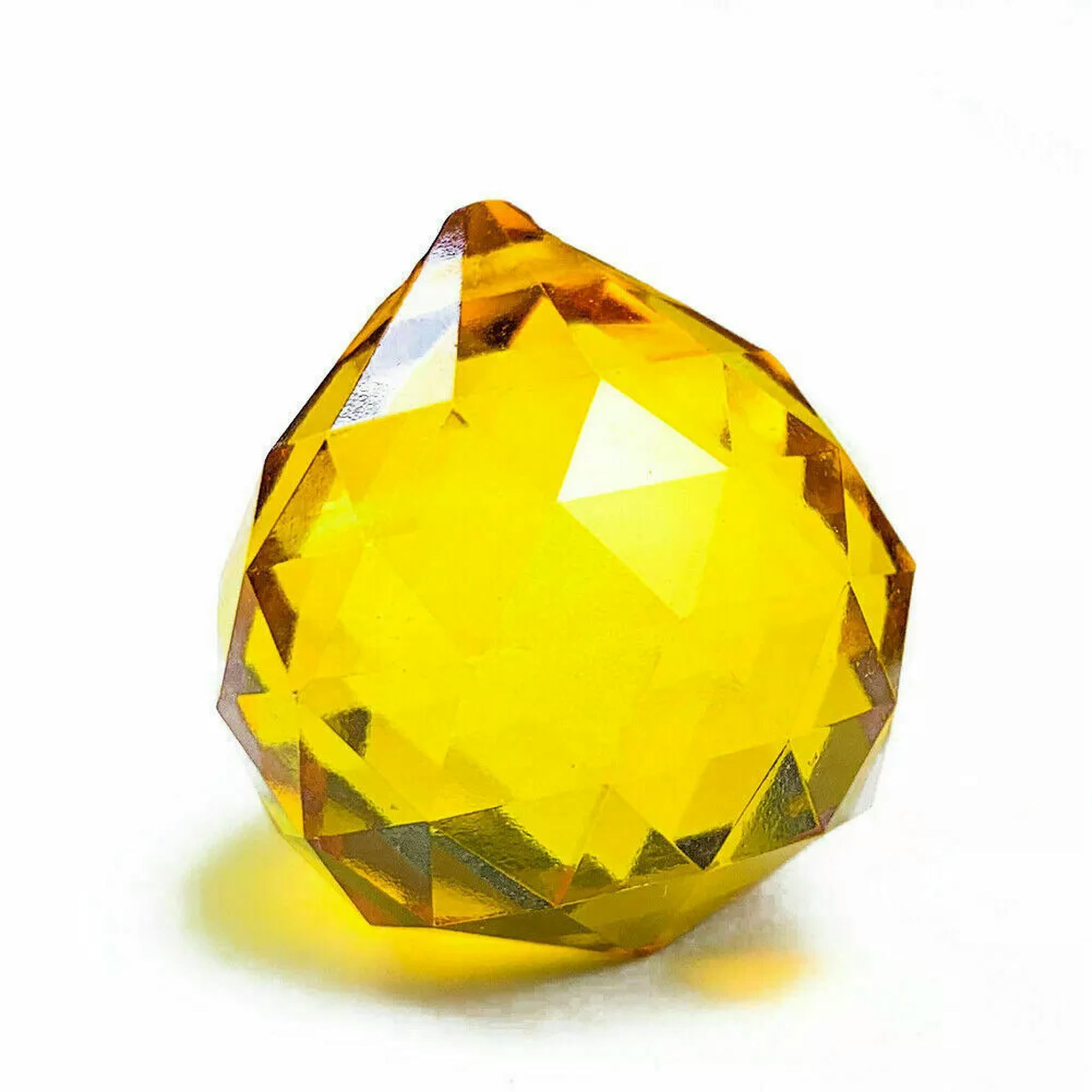 EOEMY Suncatcher 5Pc 30mm Yellow Light Ball Crystal Rainbow Maker ...