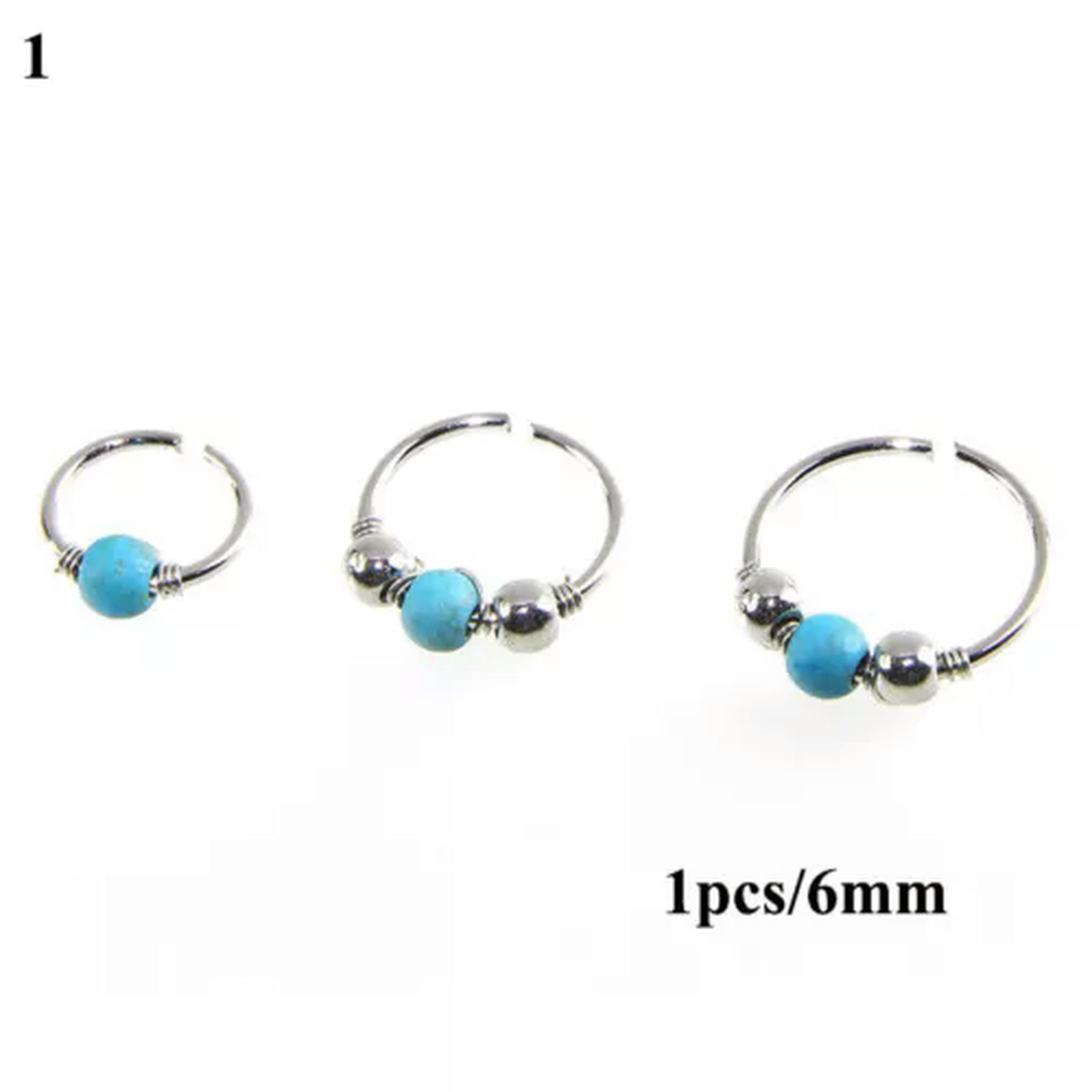 EOEMY Surgical Steel Nose Ring Septum Clicker Hinge Segment Ear Helix ...