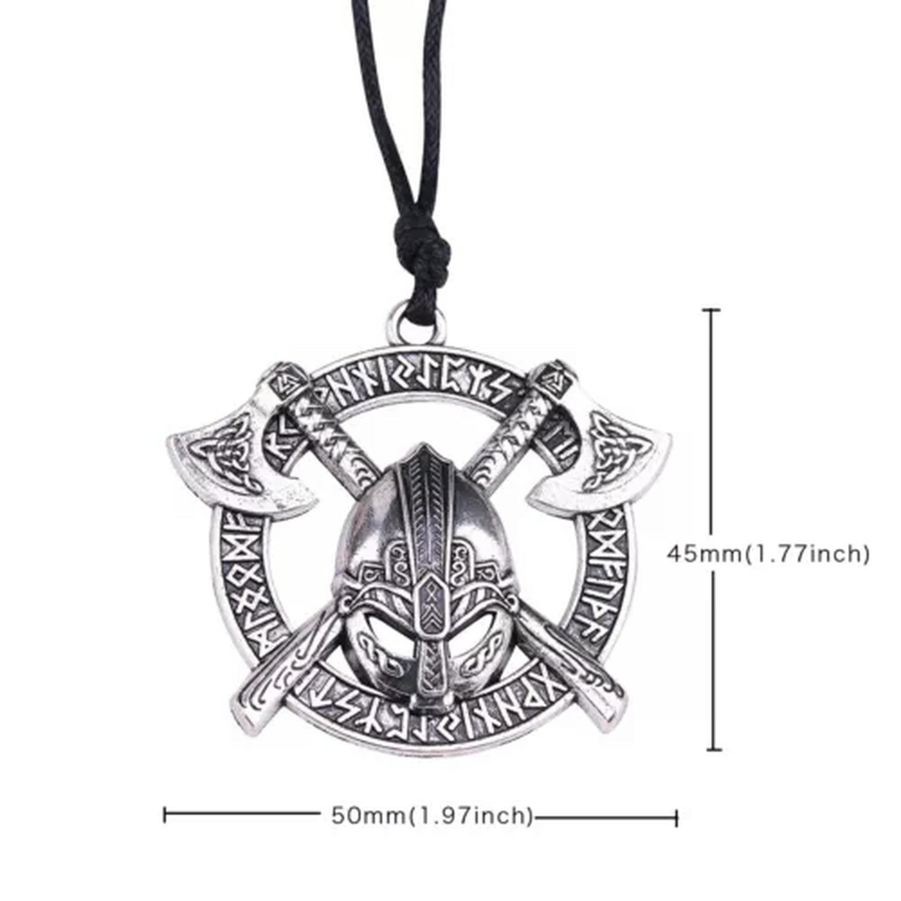EOEMY Viking Odin Raven Slavic Amulet Sword Axe Helmet Pendant Necklace ...