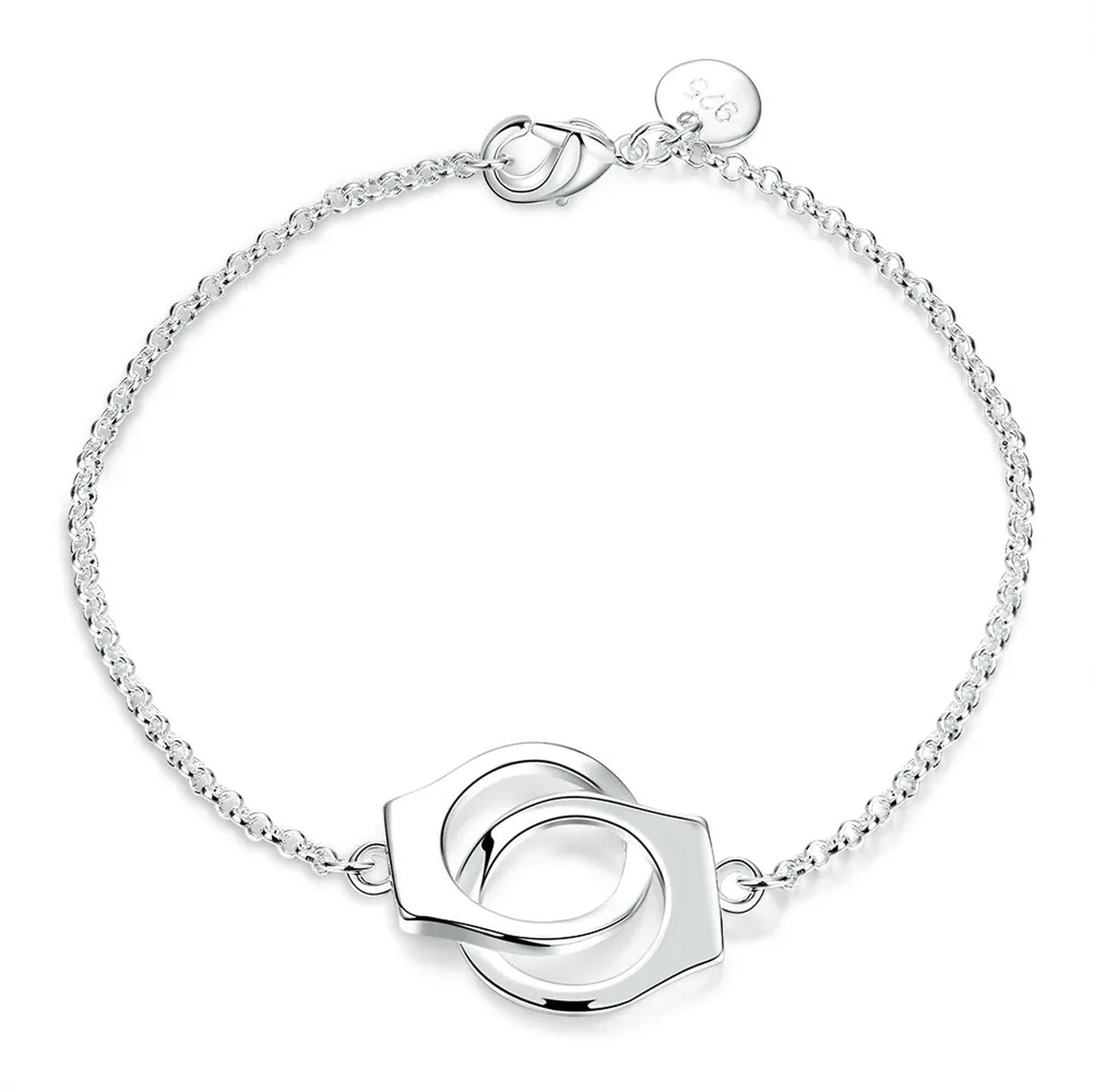 EOEMY Wholesale 925 Sterling Solid Silver Handcuffs Bracelets For Women ...