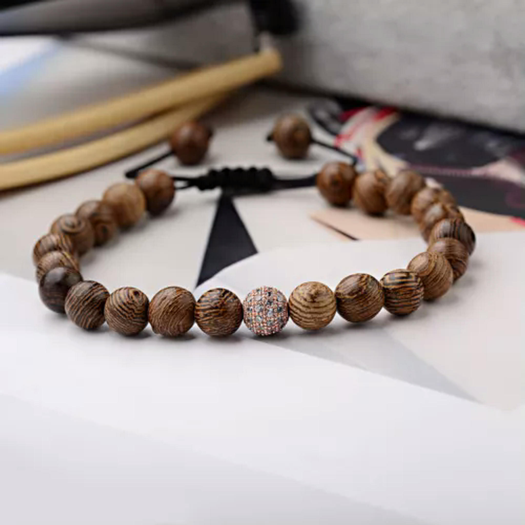 EOEMY Wood Necklace Sandalwood Prayer Beads Bracelet Yoga Meditation ...
