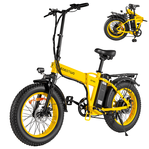 EOEOTWO EM20 1000W Electric Bike for Adults, 20"x4.0" Fat Tire Folding ...