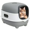 Free Shipping! EOIVSH Large Cat Litter Box,Pets Enclosed Cat Litter ...