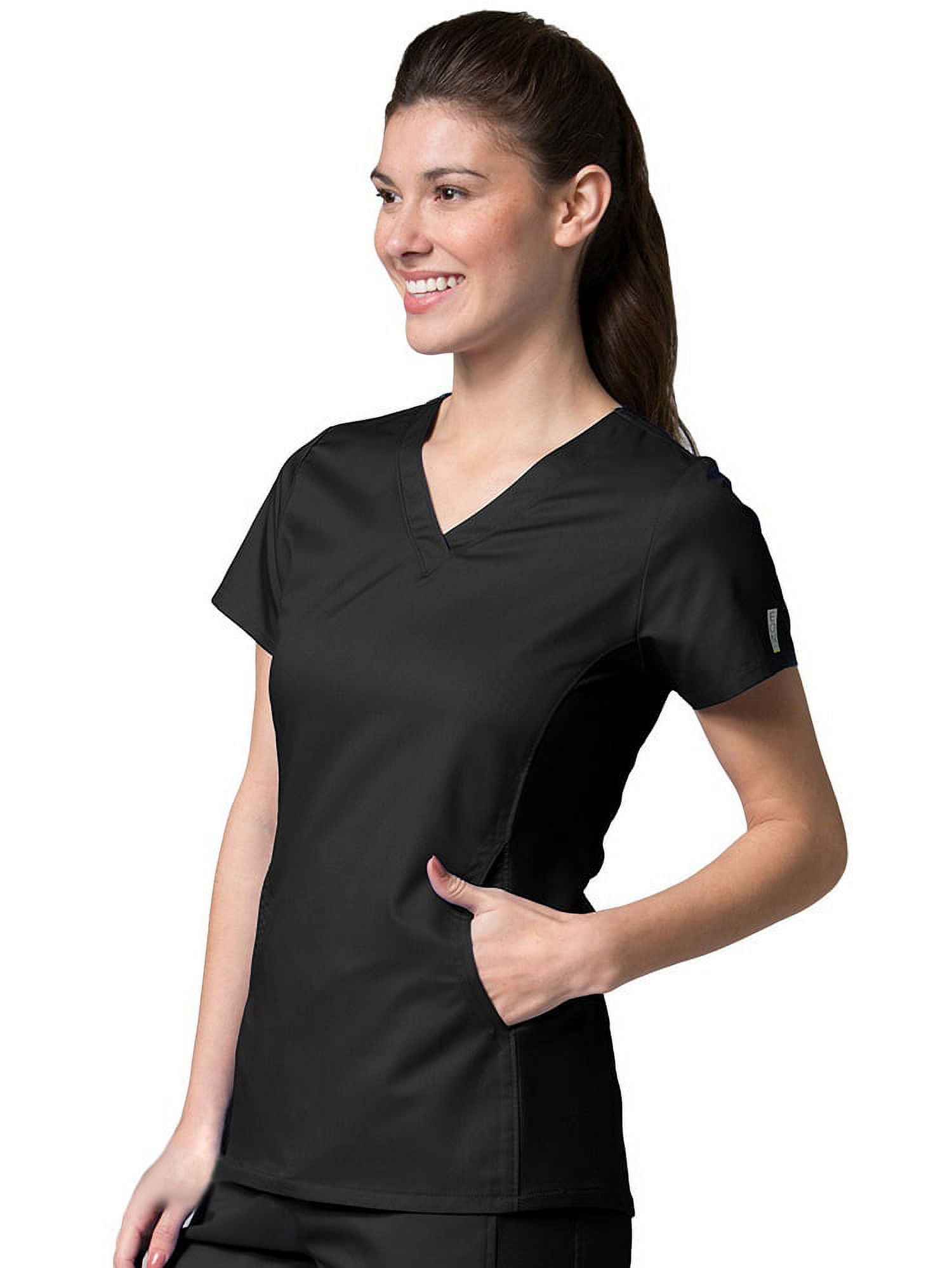 EON Women's COOLMAX® Mesh Panel V-Neck Solid Scrub Top - Walmart.com