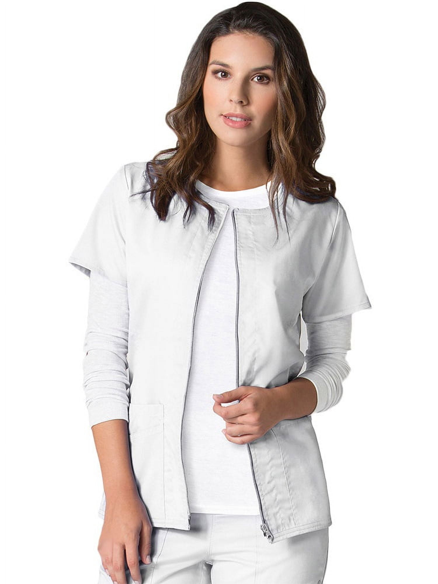 EON Women's COOLMAX® Short Sleeve Zip Front Solid Scrub Jacket ...