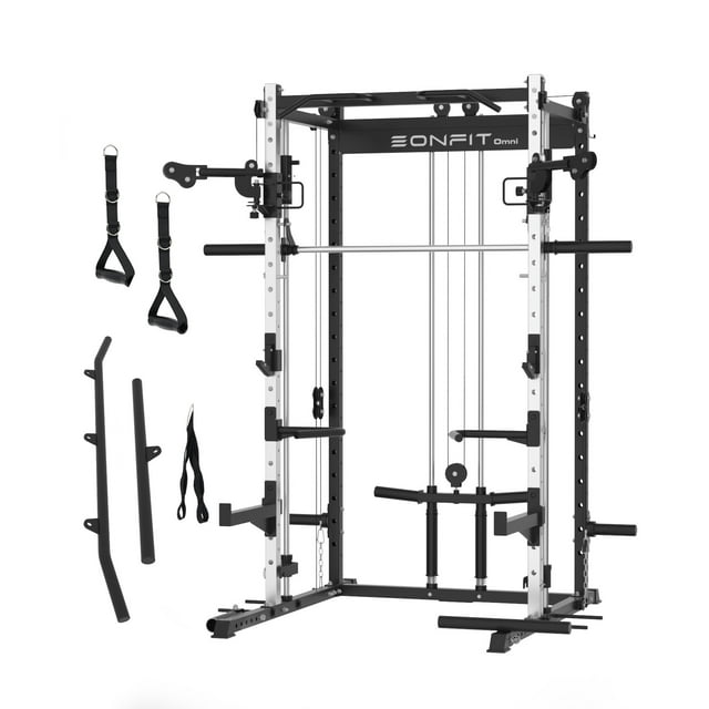 EONFITOmni Smith Machine Home Gym, Power Rack with Cable Crossover ...