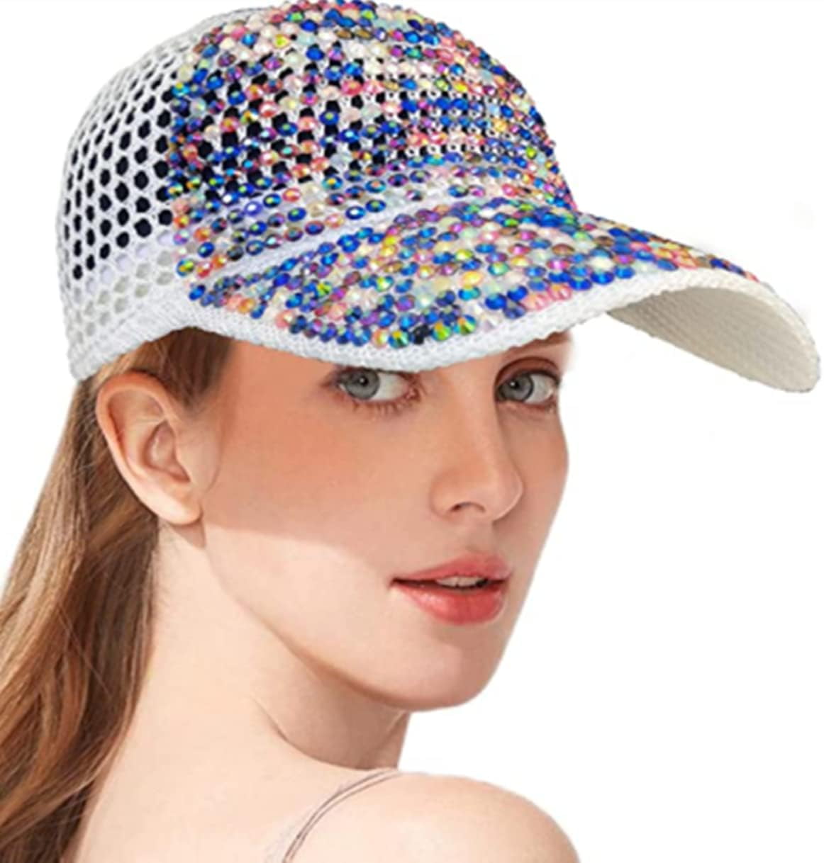 EONQ YBaseball Hats Cap for Women, Fashion Diamond-Studded Baseball Cap ...