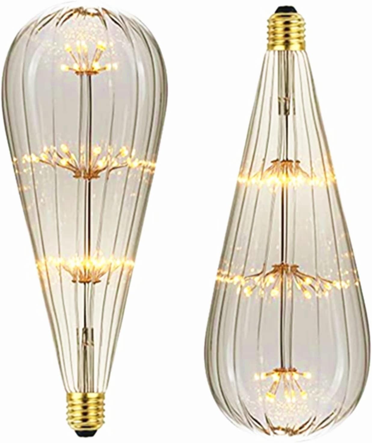 EONQY 2 Pack Led Bulb Vintage Light Bulb Starry Light Bulb Firework ...
