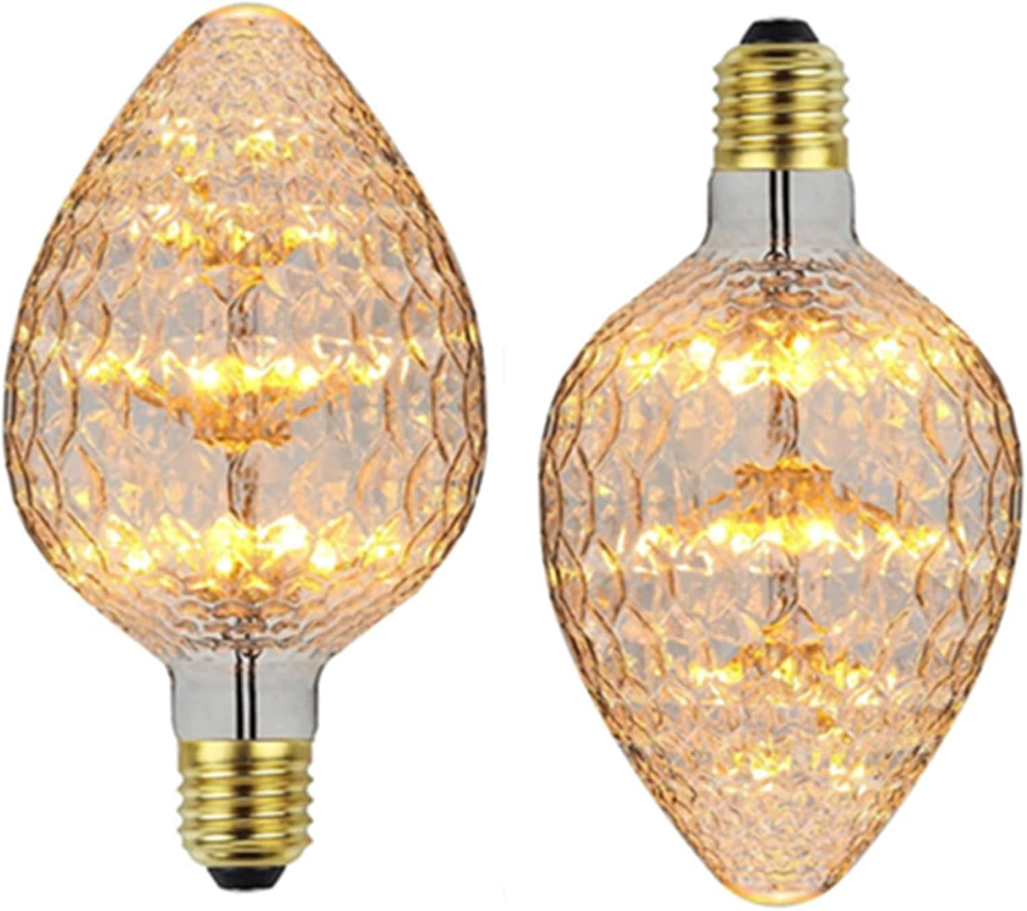 EONQY 2 Pack Led Bulb Vintage Light Bulb Starry Light Bulb Firework ...