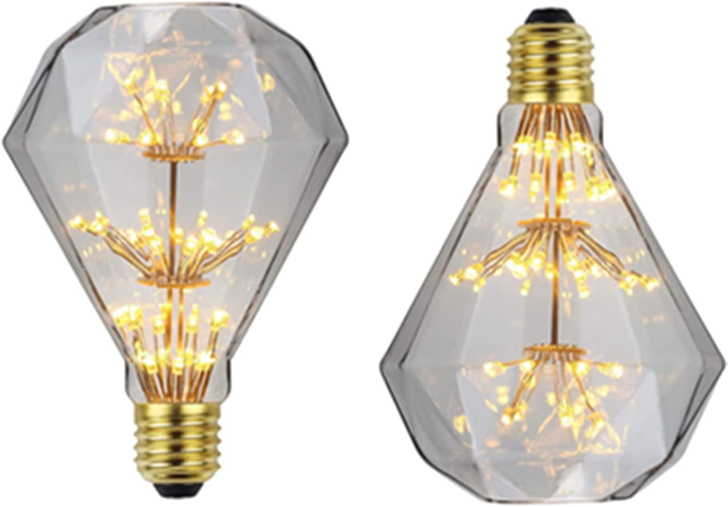 EONQY 2 Pack Led Bulb Vintage Light Bulb Starry Light Bulb Firework ...