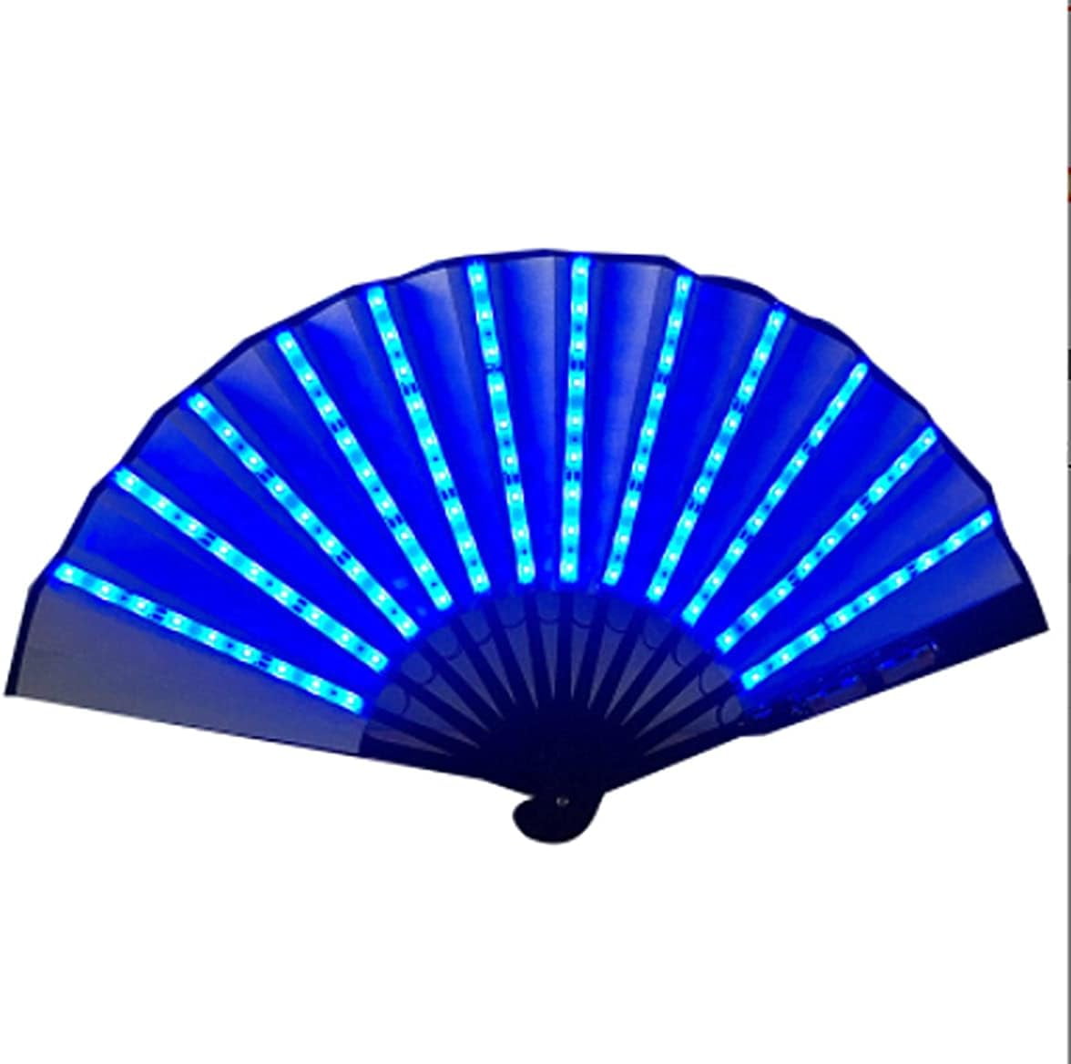 EONQY Hand Fans Folding Fan Glow Folding LED Fan Dancing Lights Fan ...