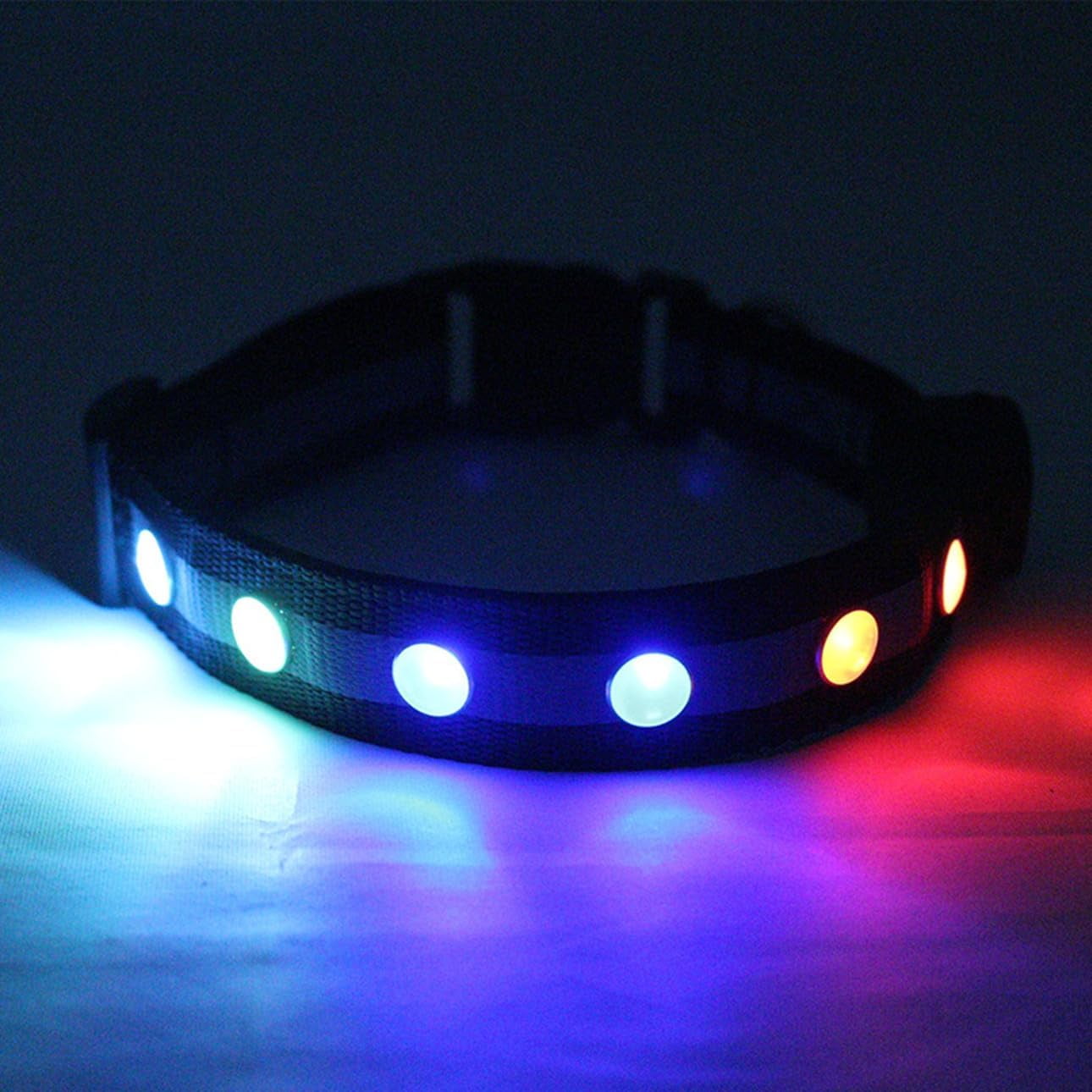 EONQY LED Dog Collar, USB Rechargeable Waterproof Light Up Pet Collars ...