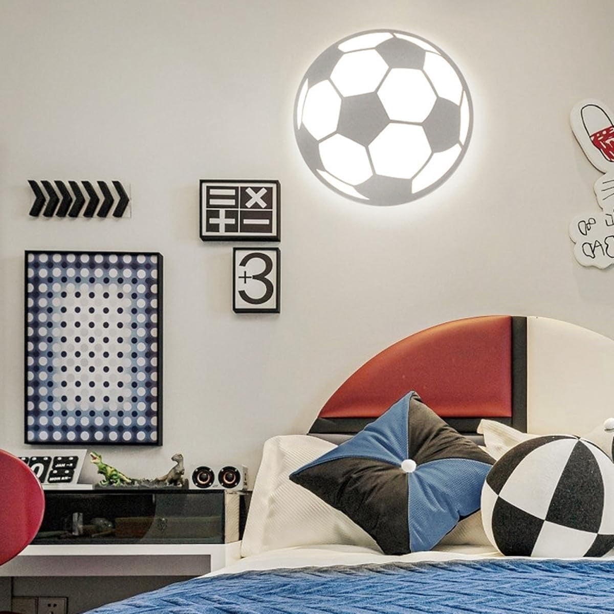 EONQY LED Wall Light Indoor, Modern Interior Three Types of Dimmable ...