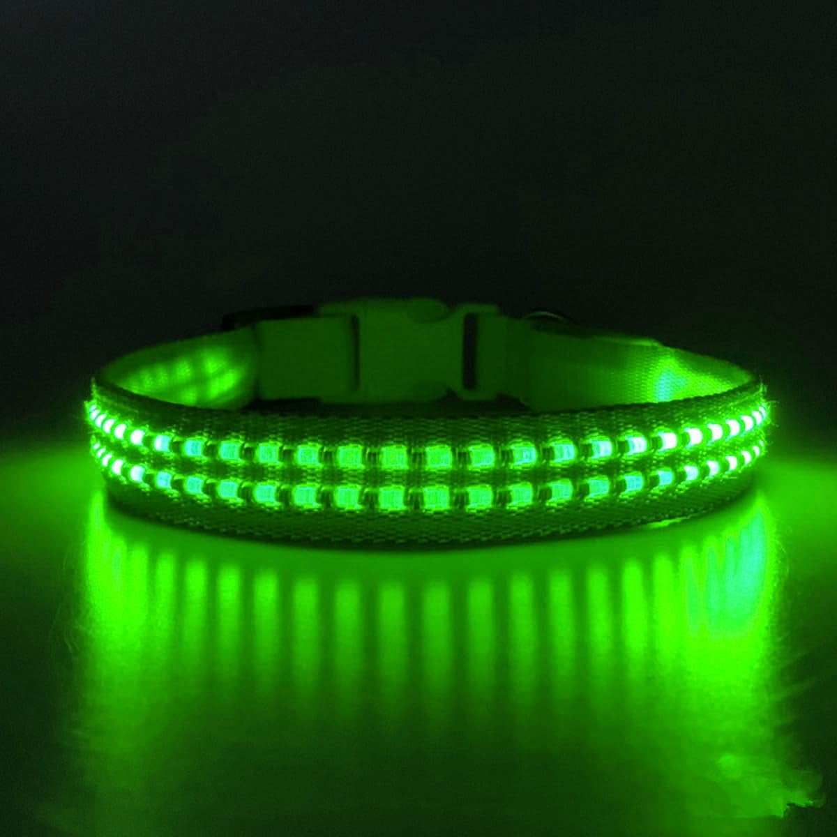 EONQY Light Up Dog Collar, LED Dog Collar Battery Operated Waterproof ...