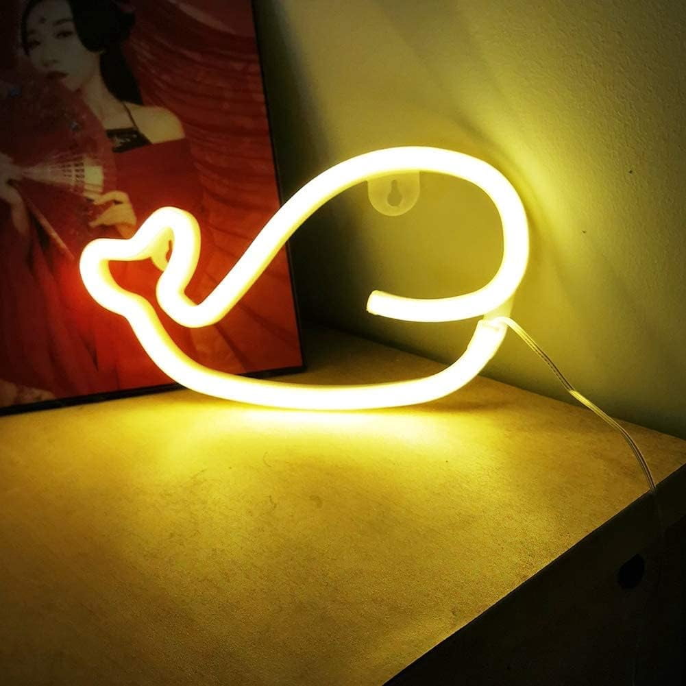 EONQY Neon Sign, LED Neon Light Signs Battery or USB Powered Neon Night ...