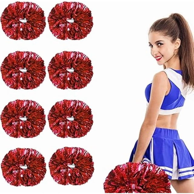 EONQY Plastic Cheerleading Poms, 8Pcs Super Cute Cheerleading pom poms ...