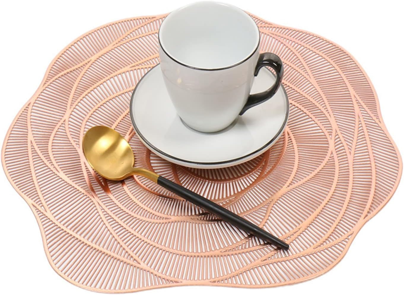EONQY Round Placemats, 4 Pack Decorative Placemats Round Placemat PVC ...