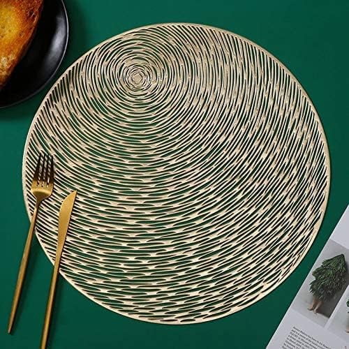 EONQY Round Placemats, 4 Pack Decorative Placemats Round Placemat PVC ...