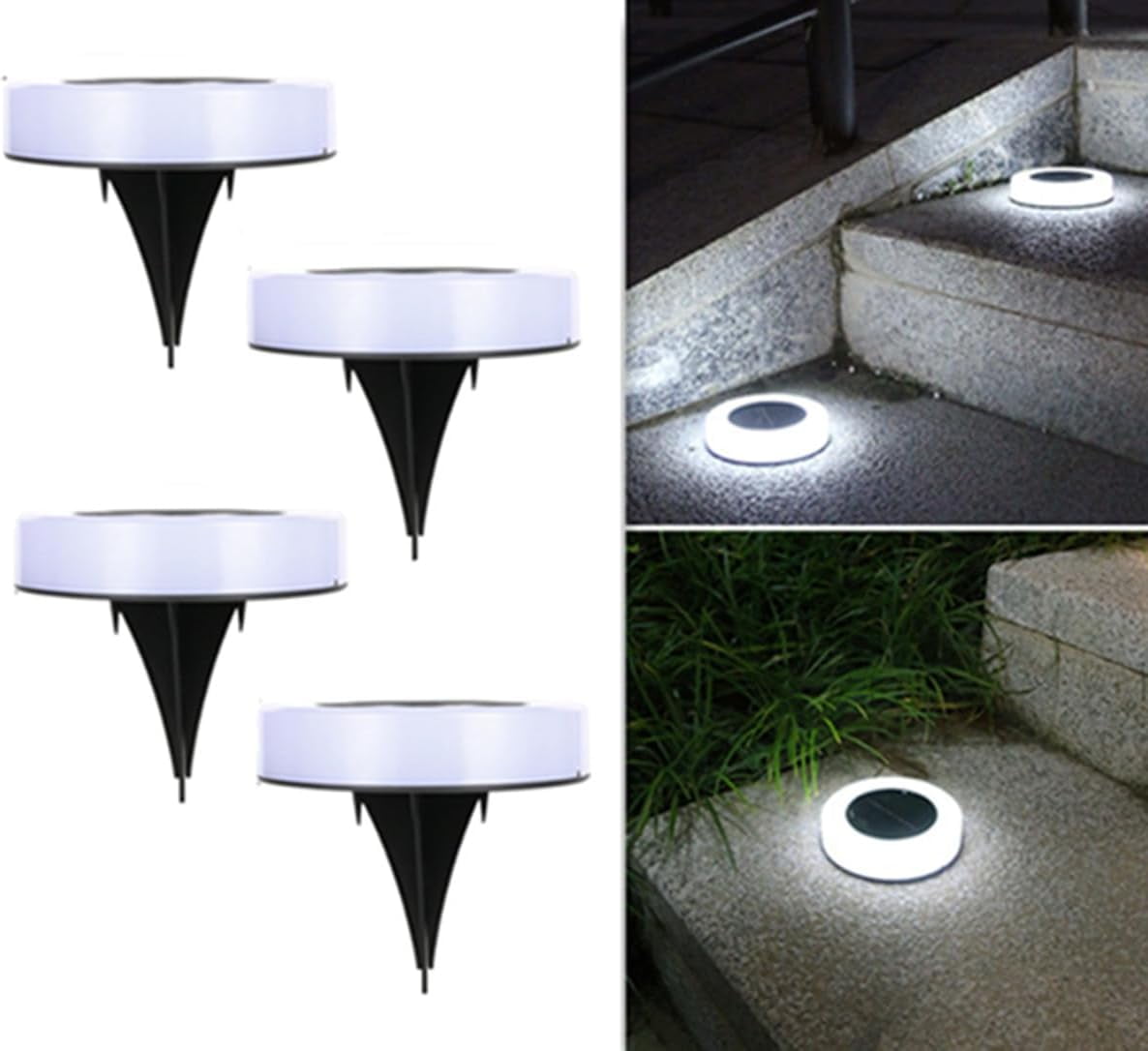 EONQY Solar Paw Print Lights, 4 Pack Dog Paw Solar Ground Lights Garden ...