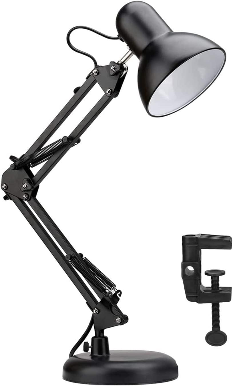 EONQYLED Table Lamp, Metal Desk Lamp, Adjustable Goose Neck Swing Arm ...