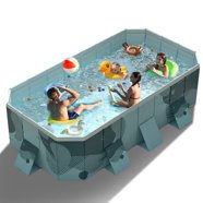 Funsicle Lagoon Blue OctaClear Inflatable Swimming Pool, Octagonal ...