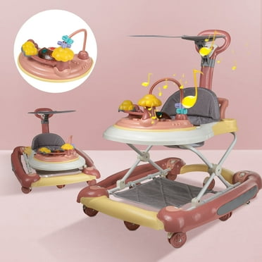 YYW 6-in-1 Baby Walker, Foldable Push Walker with Musical Activity ...