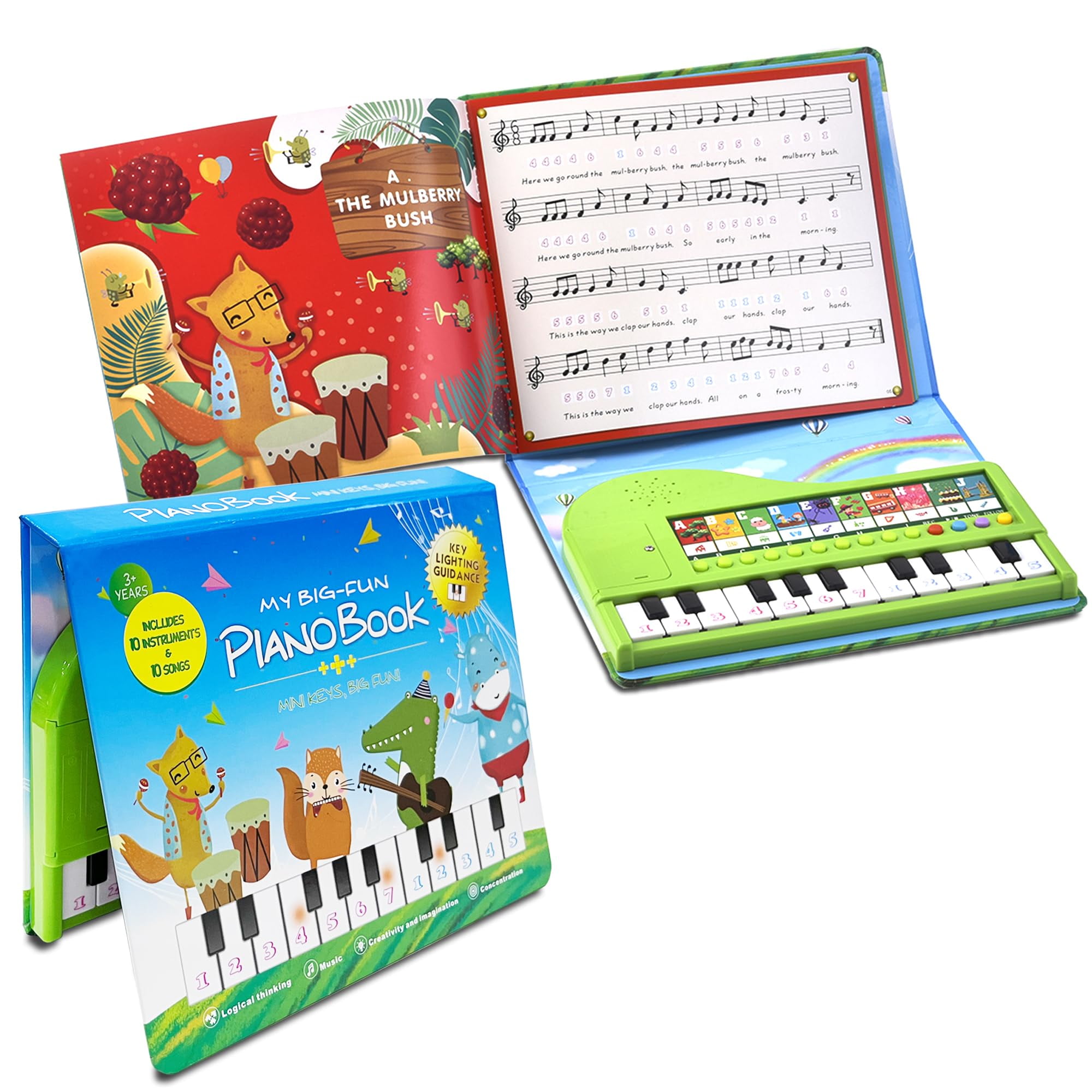 EOOLEOW Kids Piano Book MMF7 Toys - 20 Keys Kids Keyboard Piano ...