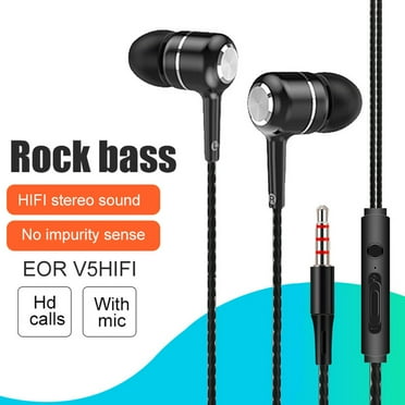 Sports Wired Earbuds Earphones Sweatproof in Ear Exercise Workout Gym ...