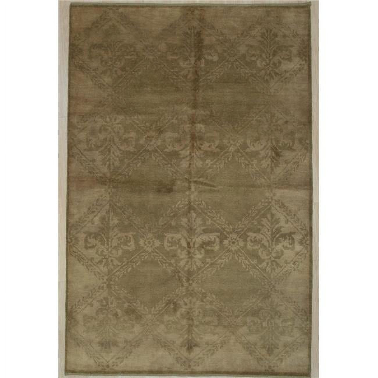 EORC 9 x 12 ft. Ningxia Transitional Persian Knot Area Rug - Beige ...