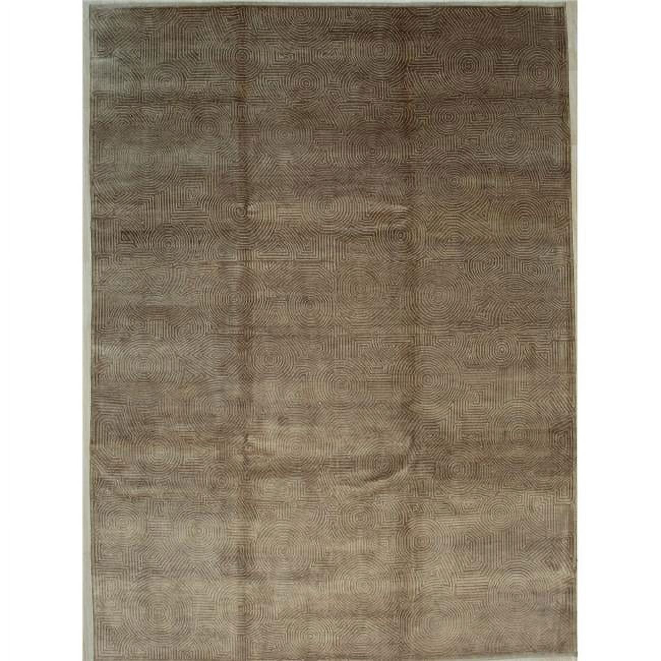 EORC 9 x 12 ft. Ningxia Transitional Persian Knot Area Rug - Gold ...